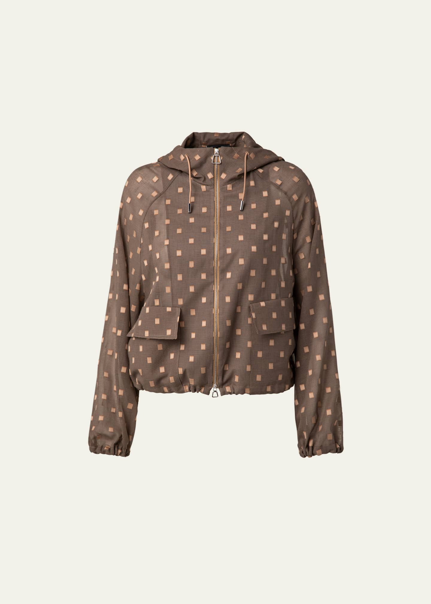 Akris Square Cotton Voile Hooded Drawstring Jacket - Bergdorf Goodman