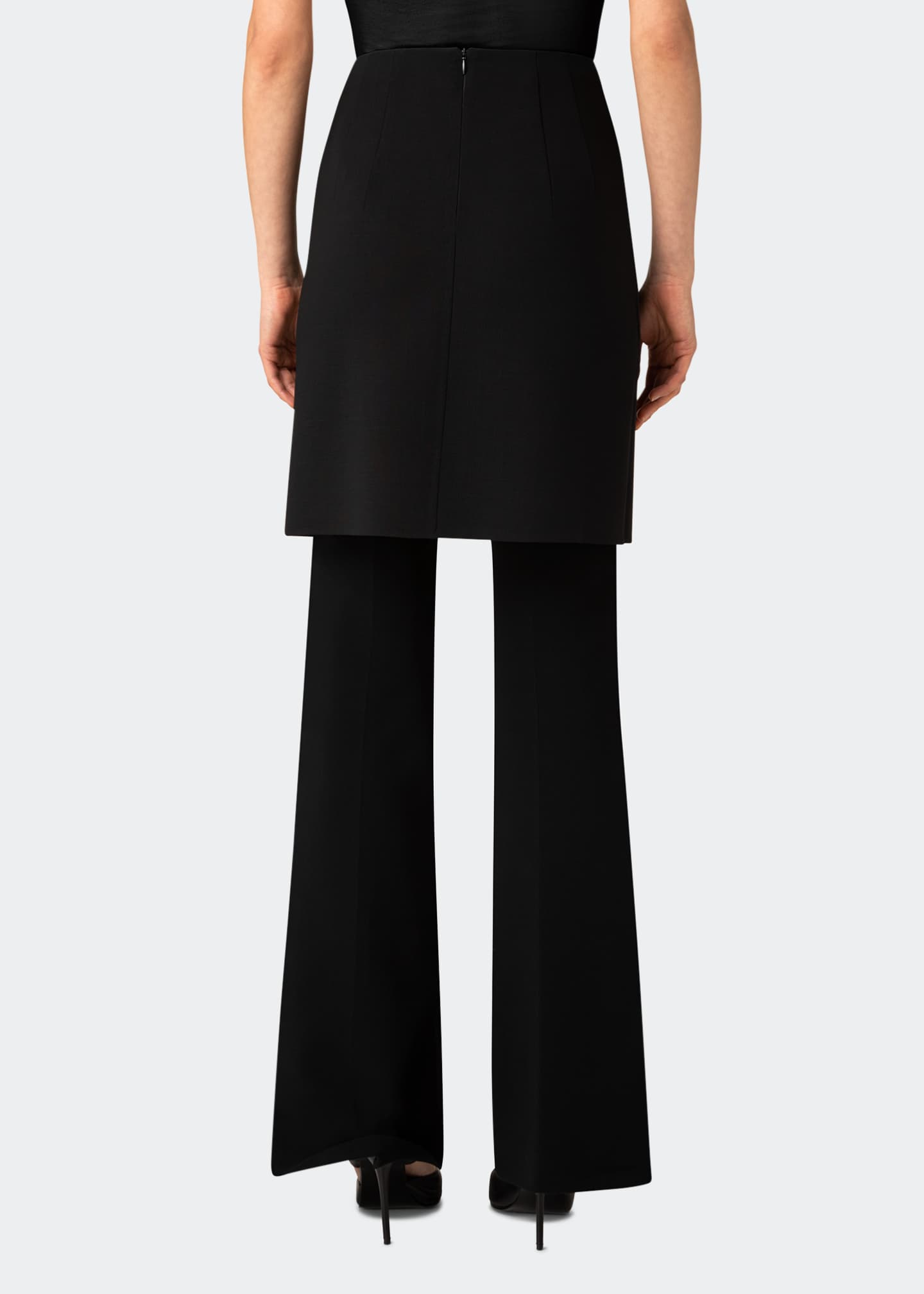 Akris Short Wool Double-Face Apron Skirt - Bergdorf Goodman