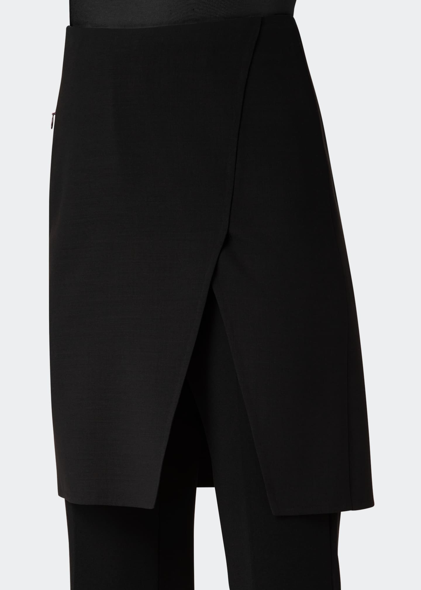 Akris Short Wool Double-Face Apron Skirt - Bergdorf Goodman