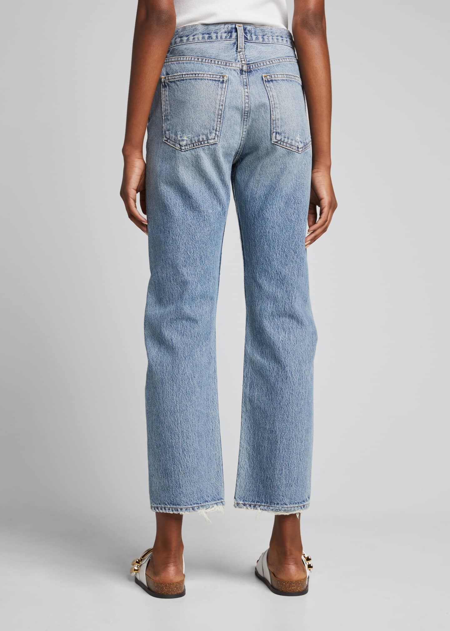 AGOLDE Mia Mid-Rise Straight Jeans - Bergdorf Goodman