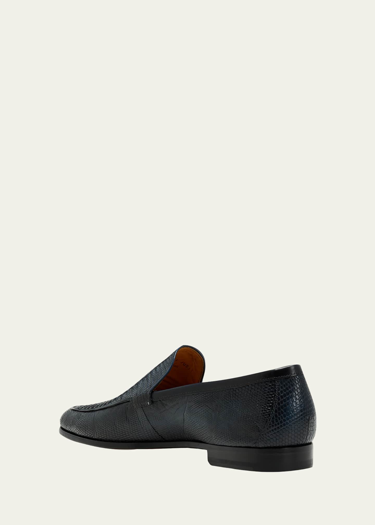 Magnanni Men's Lizard Loafers - Bergdorf Goodman