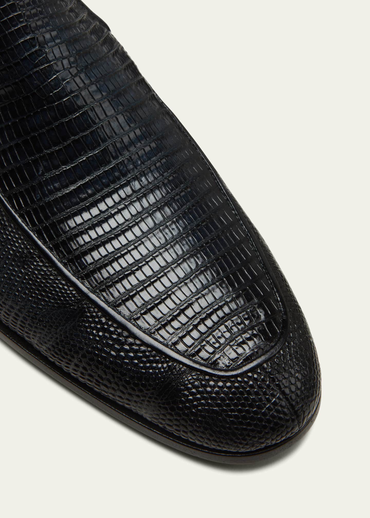 Magnanni Men's Lizard Loafers - Bergdorf Goodman