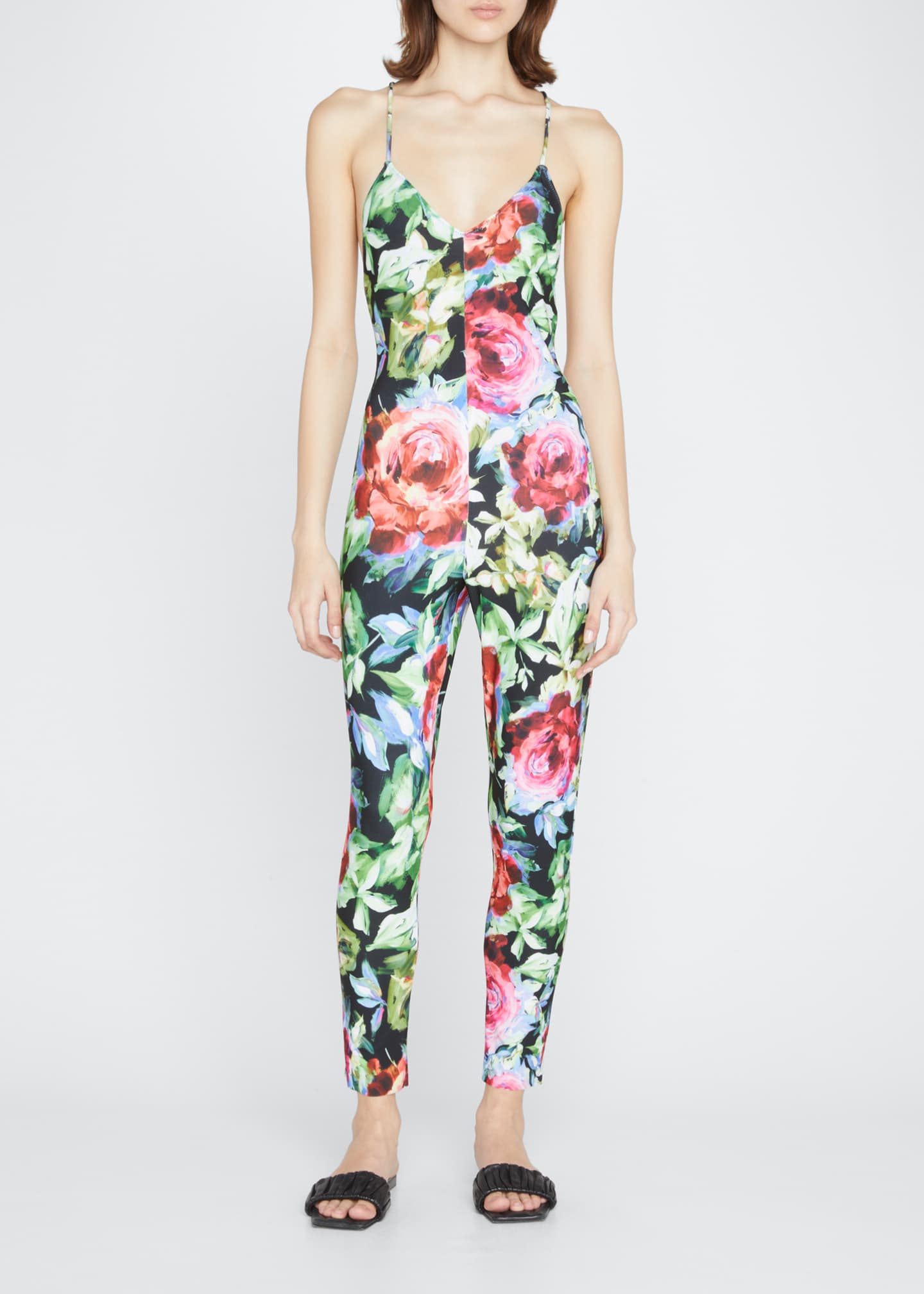 Norma Kamali Active Rose Garden Low-Back Fara Slip Catsuit - Bergdorf ...