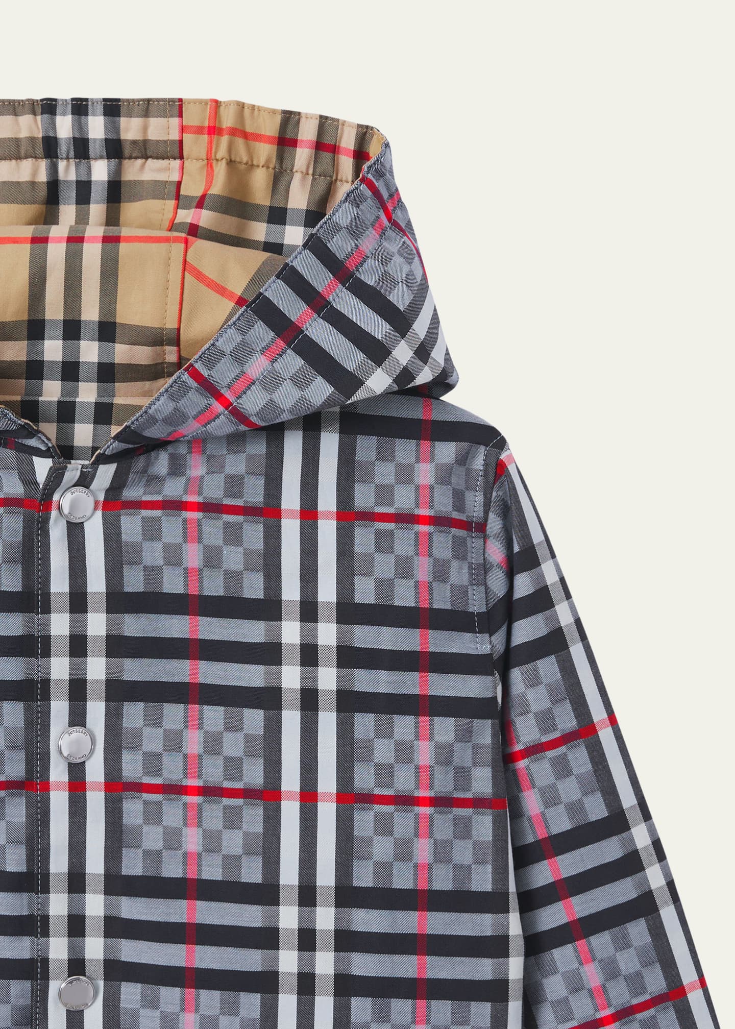 Burberry Boy's Mackenzie Reversible Hooded Jacket, Size 3-14 - Bergdorf ...