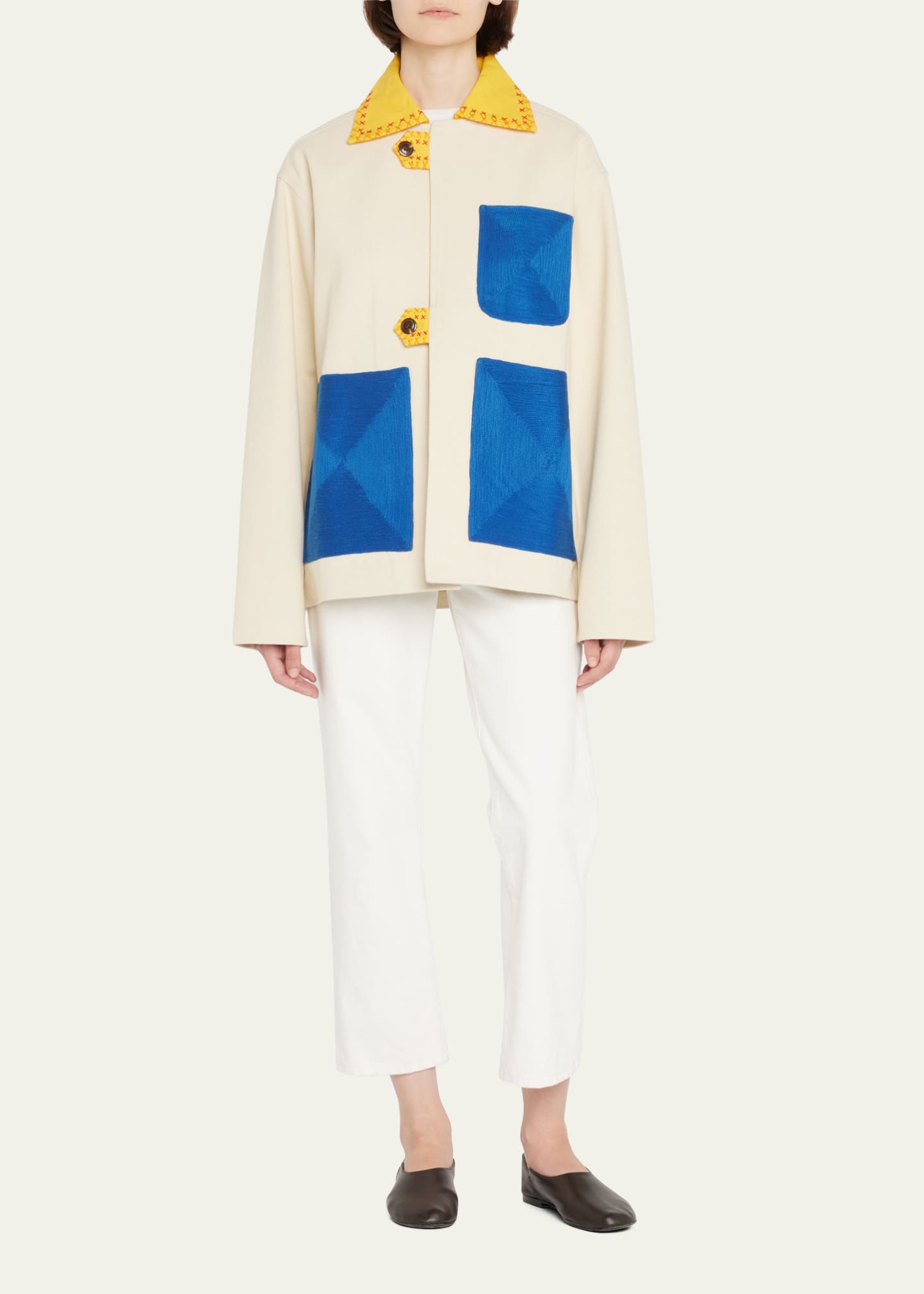 Bode Donkey Party Embroidered Boxy Jacket - Bergdorf Goodman