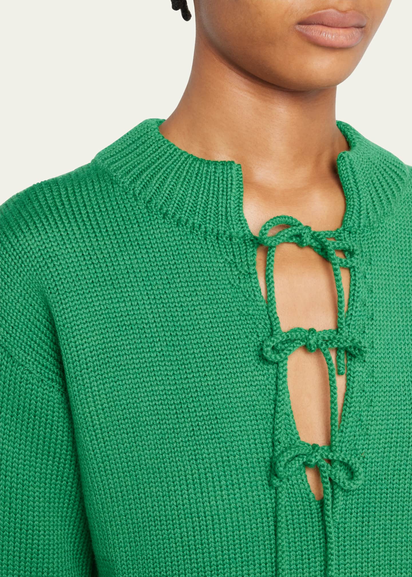 Bode Edge Trim Wool Sweater - Bergdorf Goodman