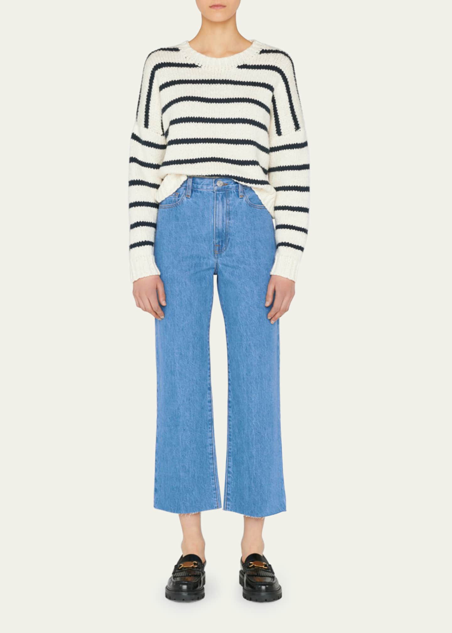 FRAME Le Jane Crop Raw-Hem Jeans - Bergdorf Goodman