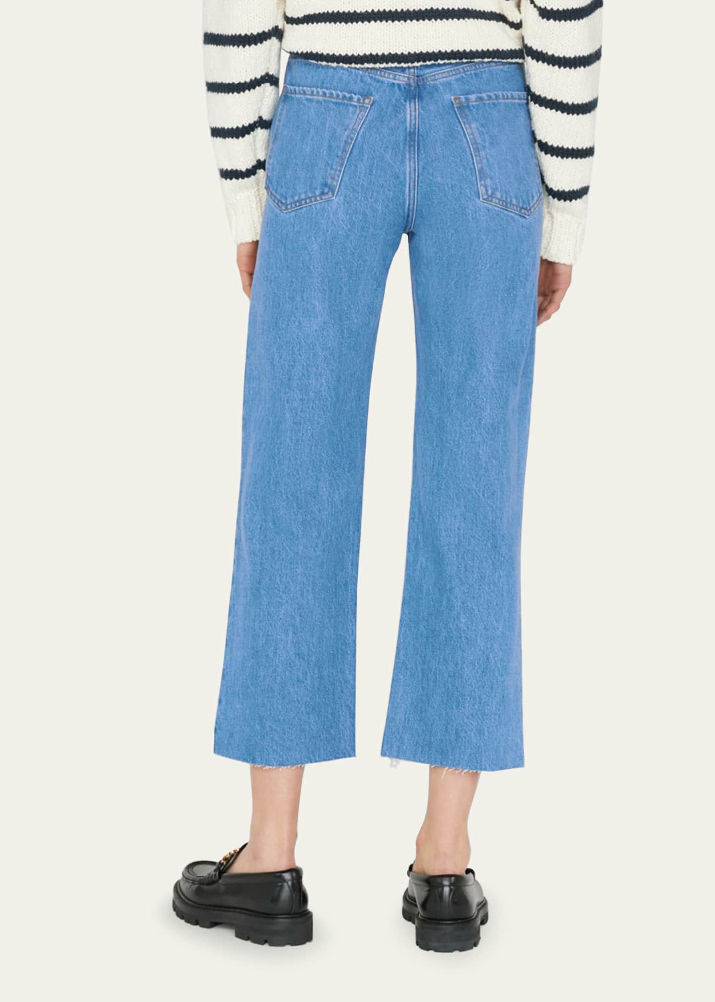 FRAME Le Jane Crop Raw-Hem Jeans - Bergdorf Goodman