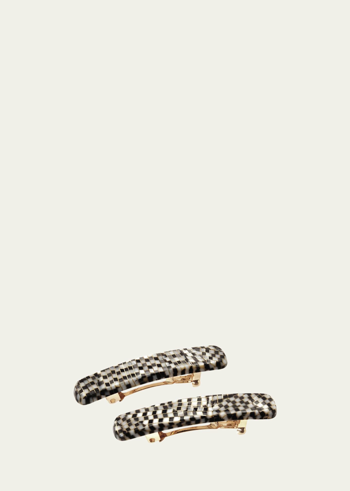 France Luxe Mini Classic Rectangle Barrettes, Set of 2 - Bergdorf Goodman