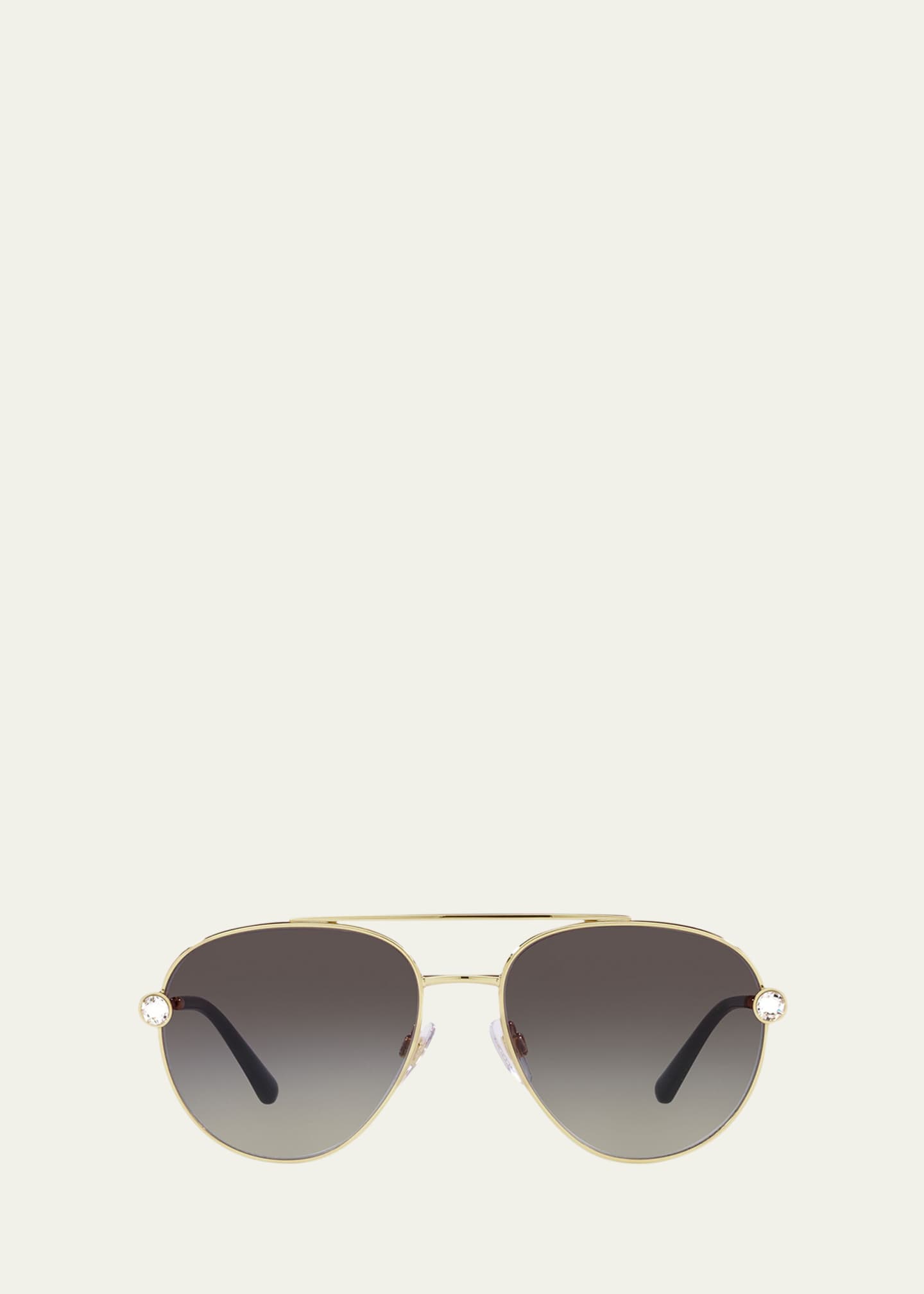 Dolce&Gabbana Crystal Metal Aviator Sunglasses - Bergdorf Goodman