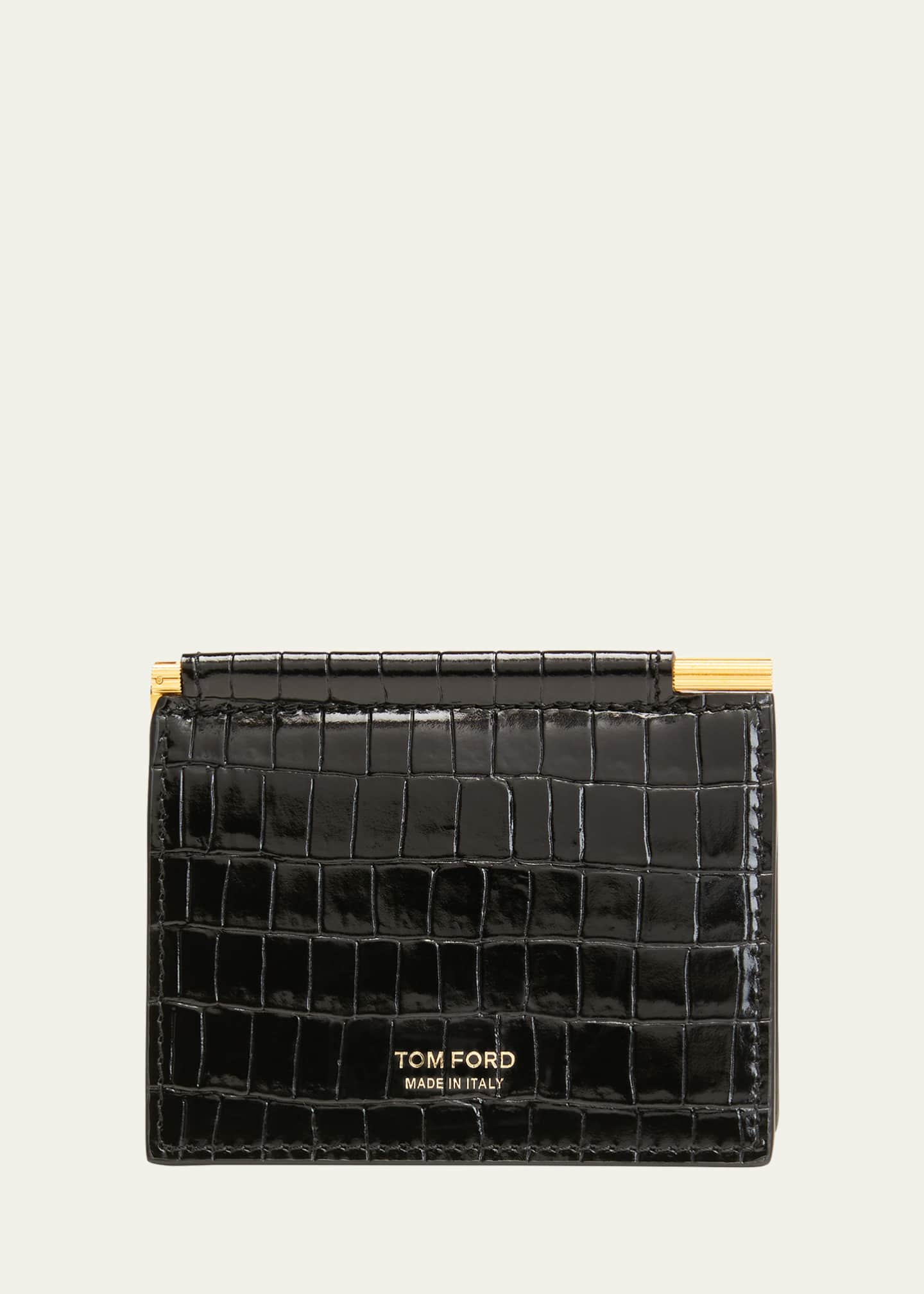 TOM FORD Men's Croc-Leather Foldable Money Clip Card Holder - Bergdorf ...