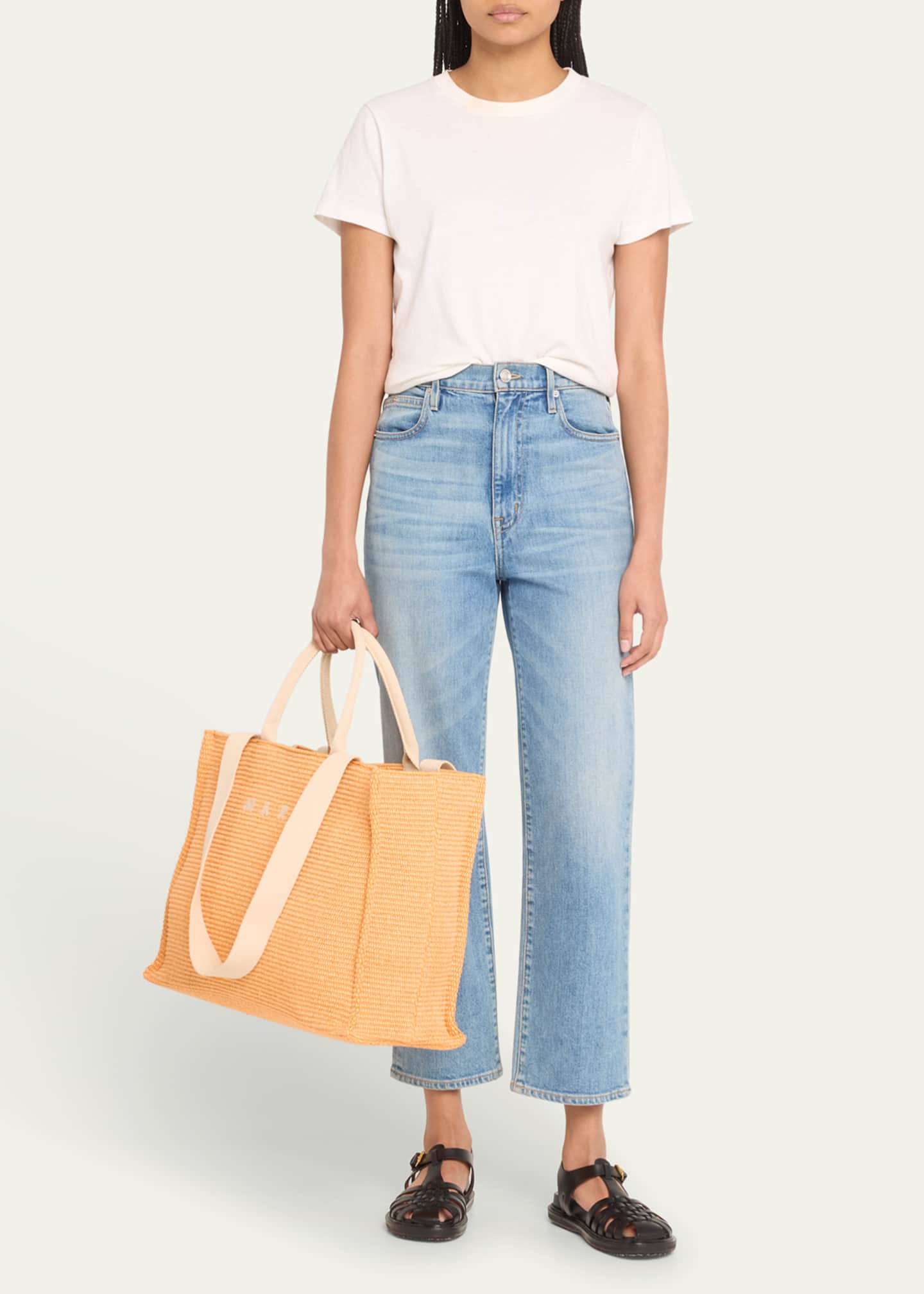 Marni Large Box Fabric Tote Bag - Bergdorf Goodman