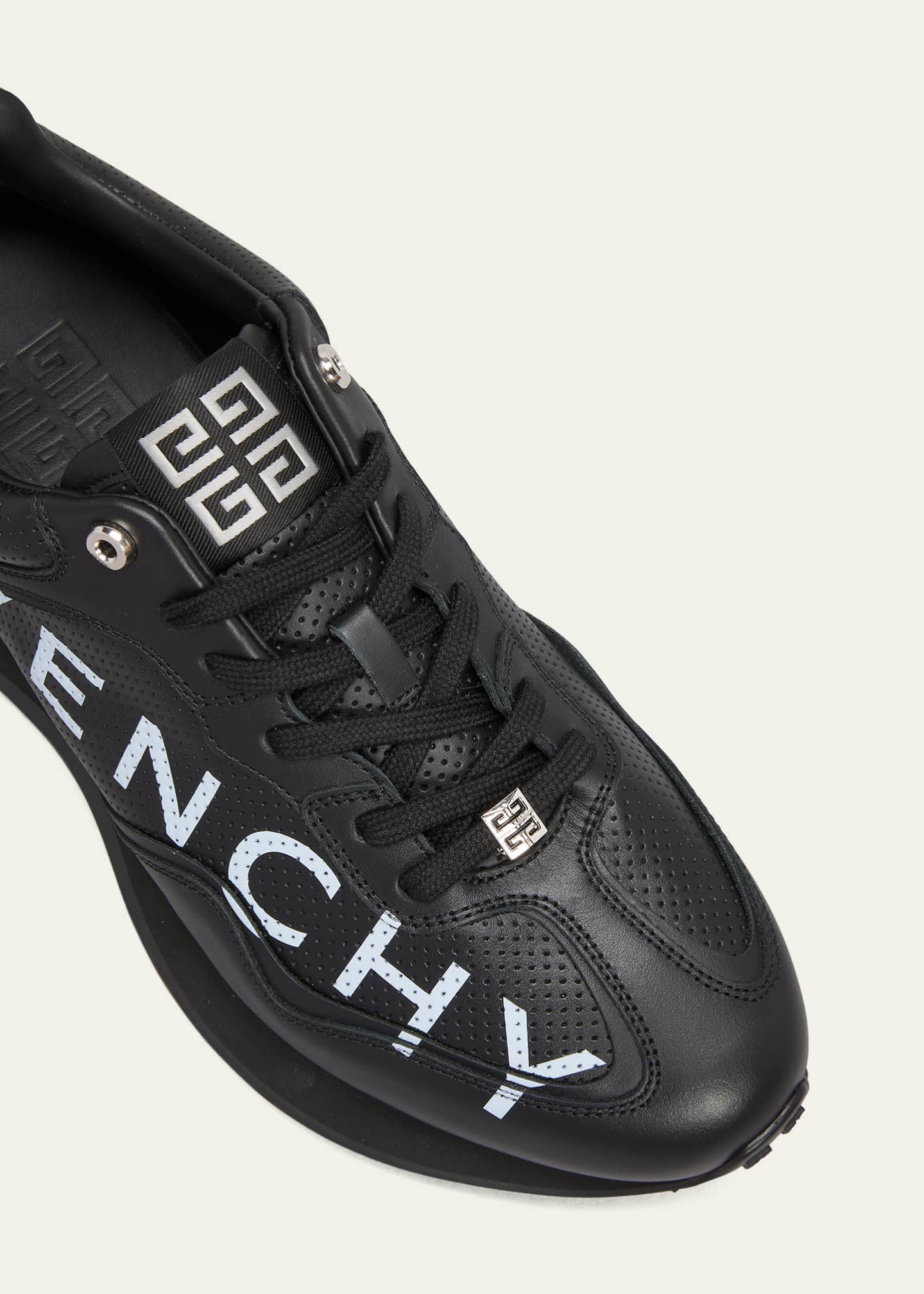 Givenchy Men's Perforated Leather Logo Sneakers - Bergdorf Goodman