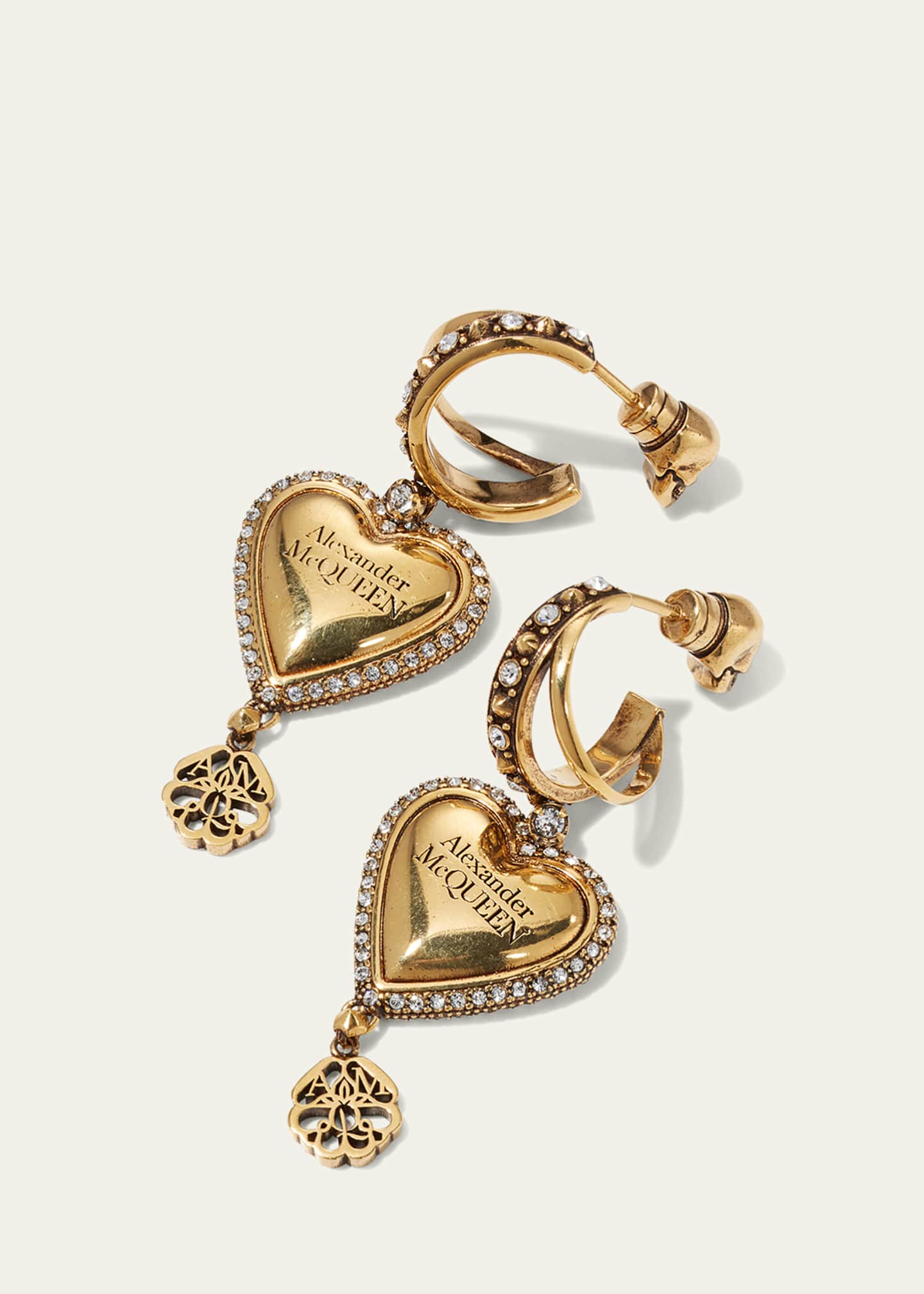 Alexander McQueen Heart Hoop Earrings - Bergdorf Goodman