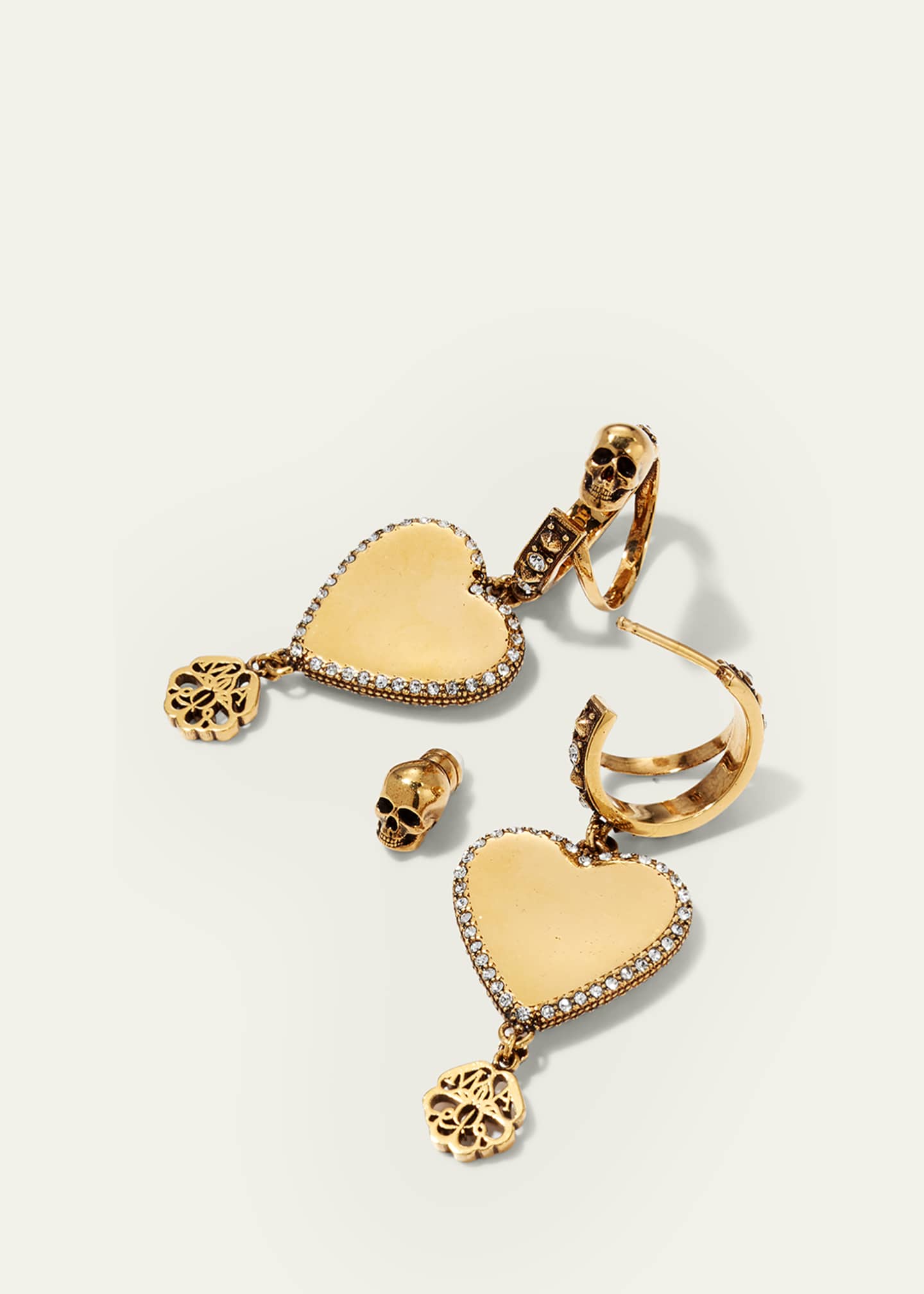 Alexander McQueen Heart Hoop Earrings - Bergdorf Goodman