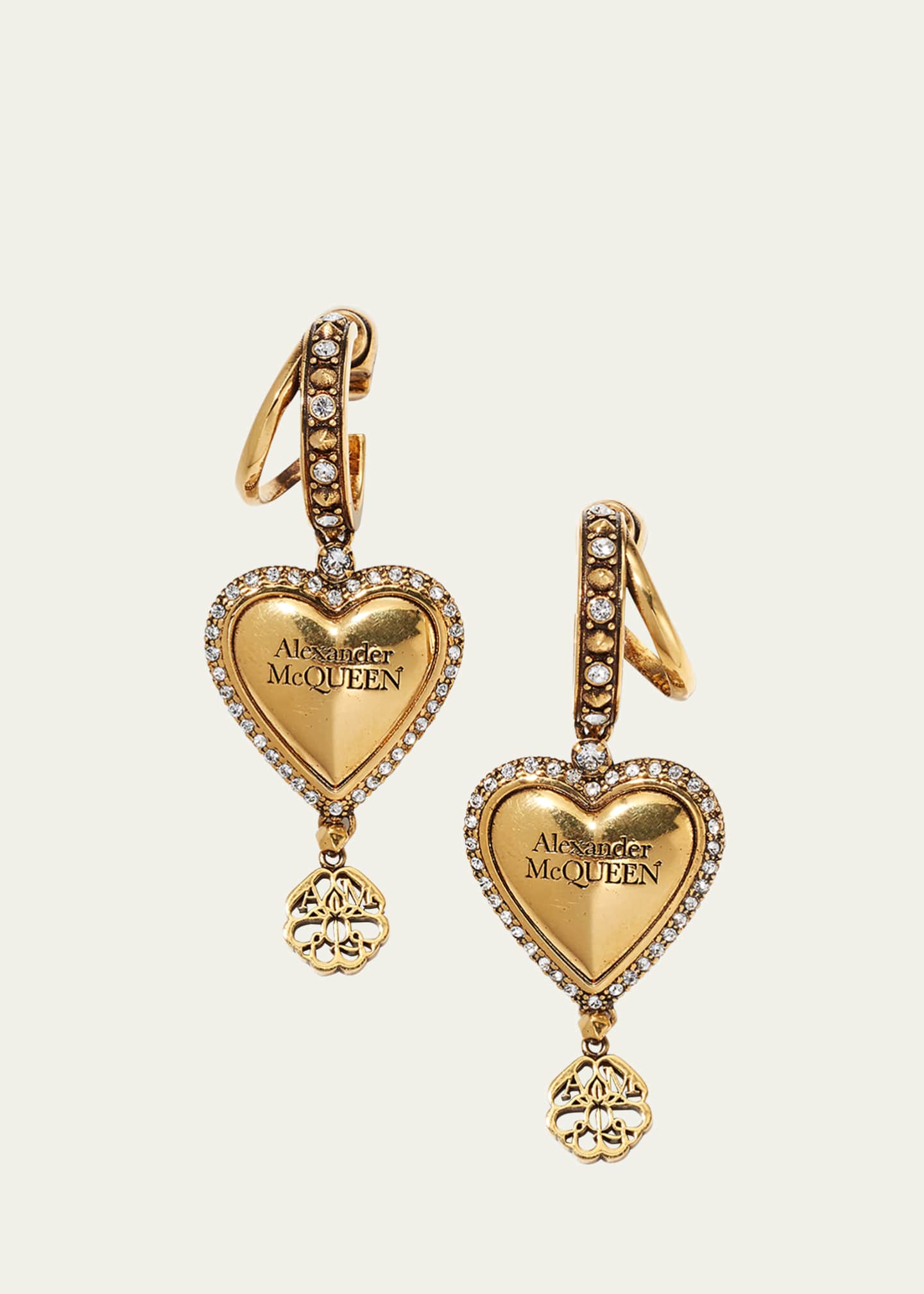 Alexander McQueen Heart Hoop Earrings - Bergdorf Goodman