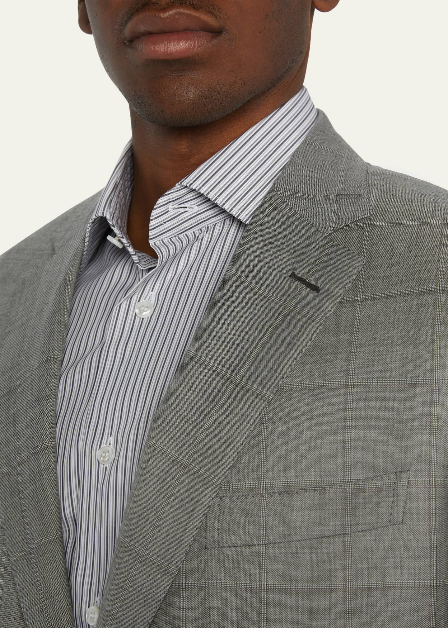 Brioni Men's Windowpane Wool Suit - Bergdorf Goodman