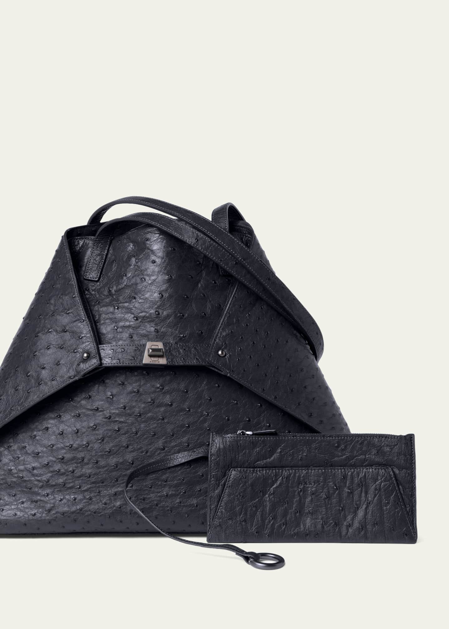 Akris Ai Medium Ostrich Shoulder Bag - Bergdorf Goodman
