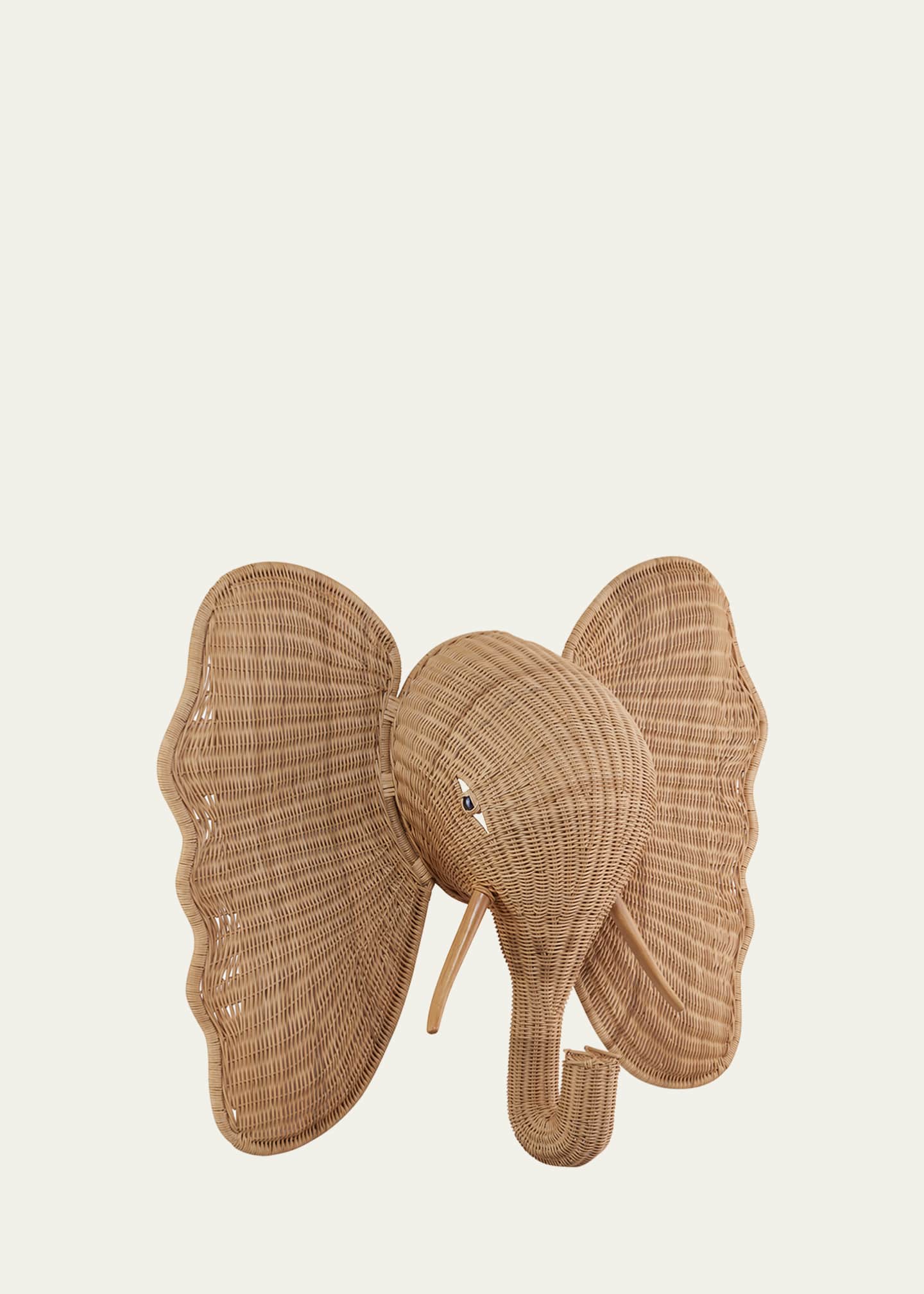 Jonathan Adler Wicker Elephant Wall Art - Bergdorf Goodman