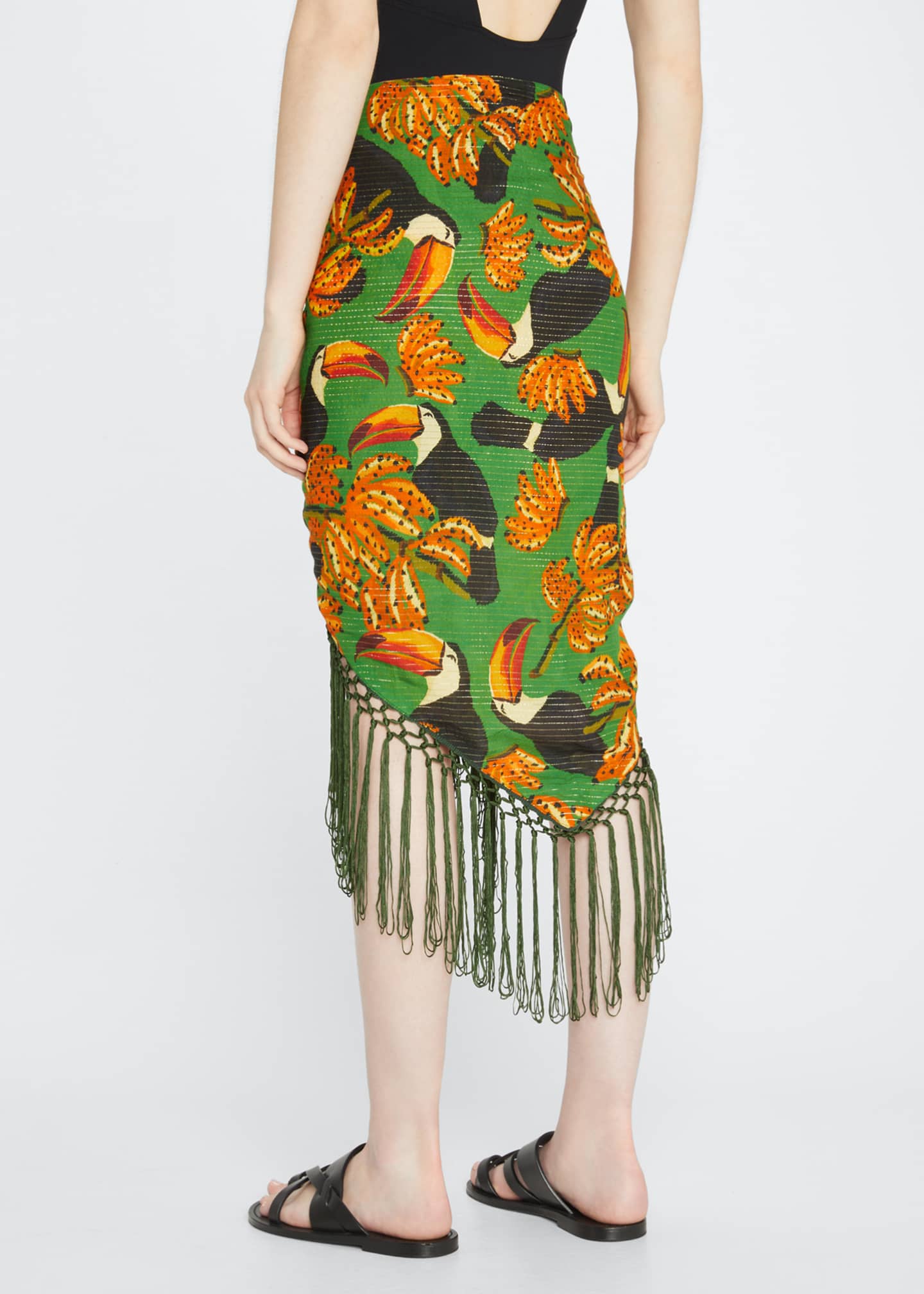 Farm Rio Toucananas Fringe Sarong Coverup - Bergdorf Goodman