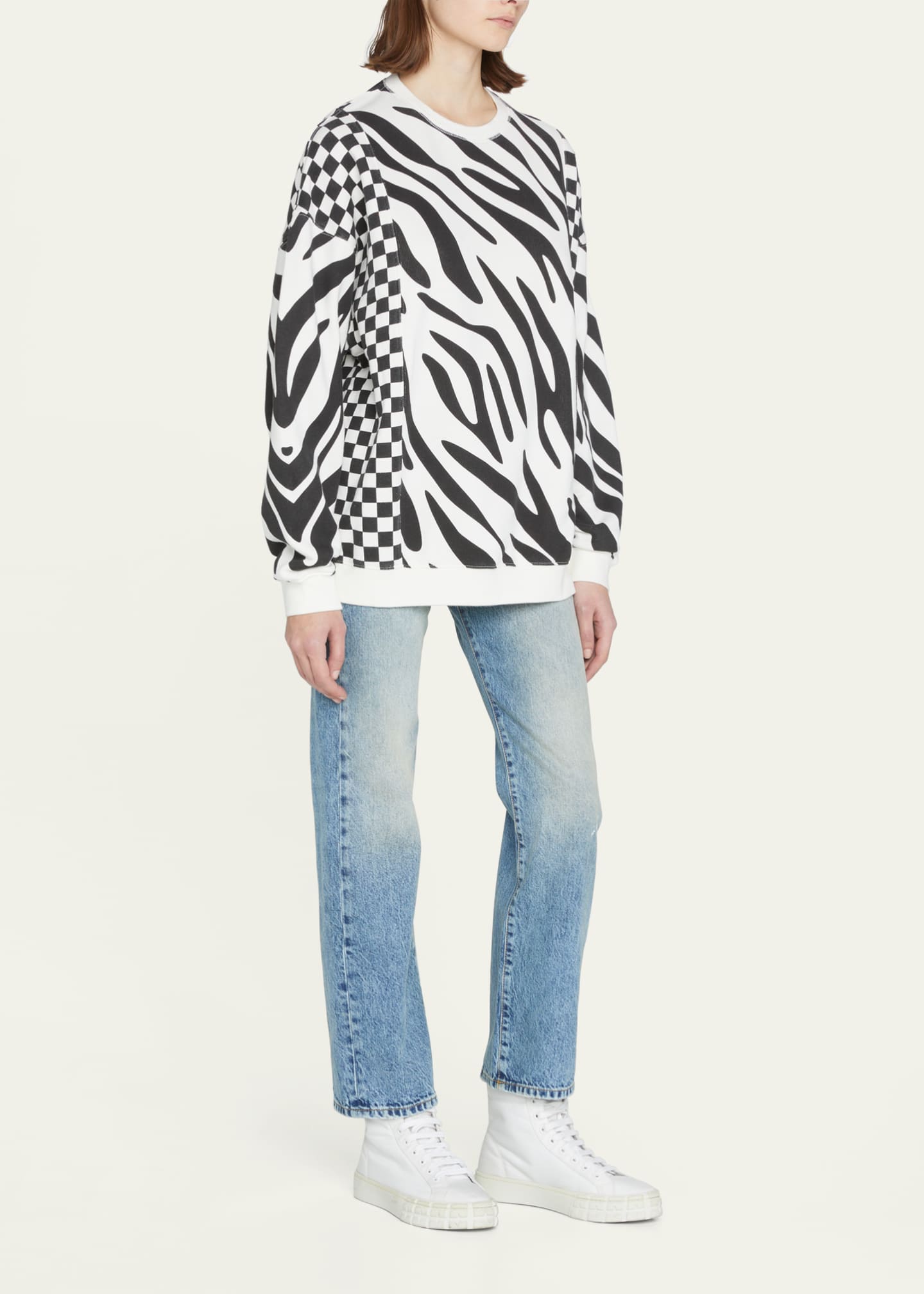 R13 Courtney Cropped Slim-Leg Faded Jeans - Bergdorf Goodman