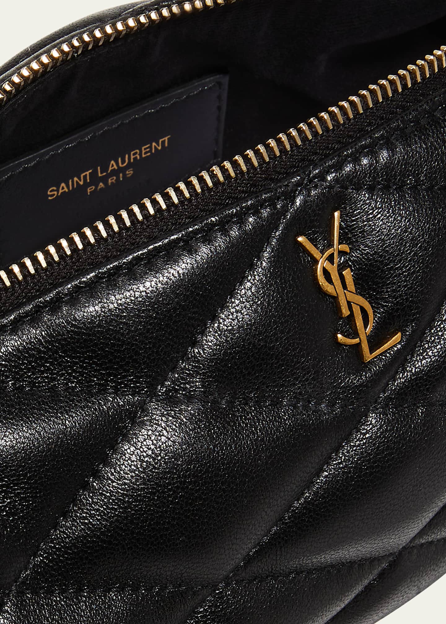 Saint Laurent Sade Mini YSL Tube Shoulder Bag in Quilted Smooth Leather ...
