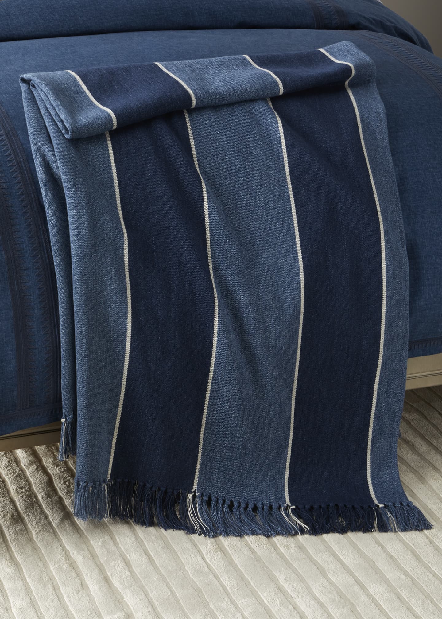 Ralph Lauren Home Collin Stripe Throw Blanket - Bergdorf Goodman