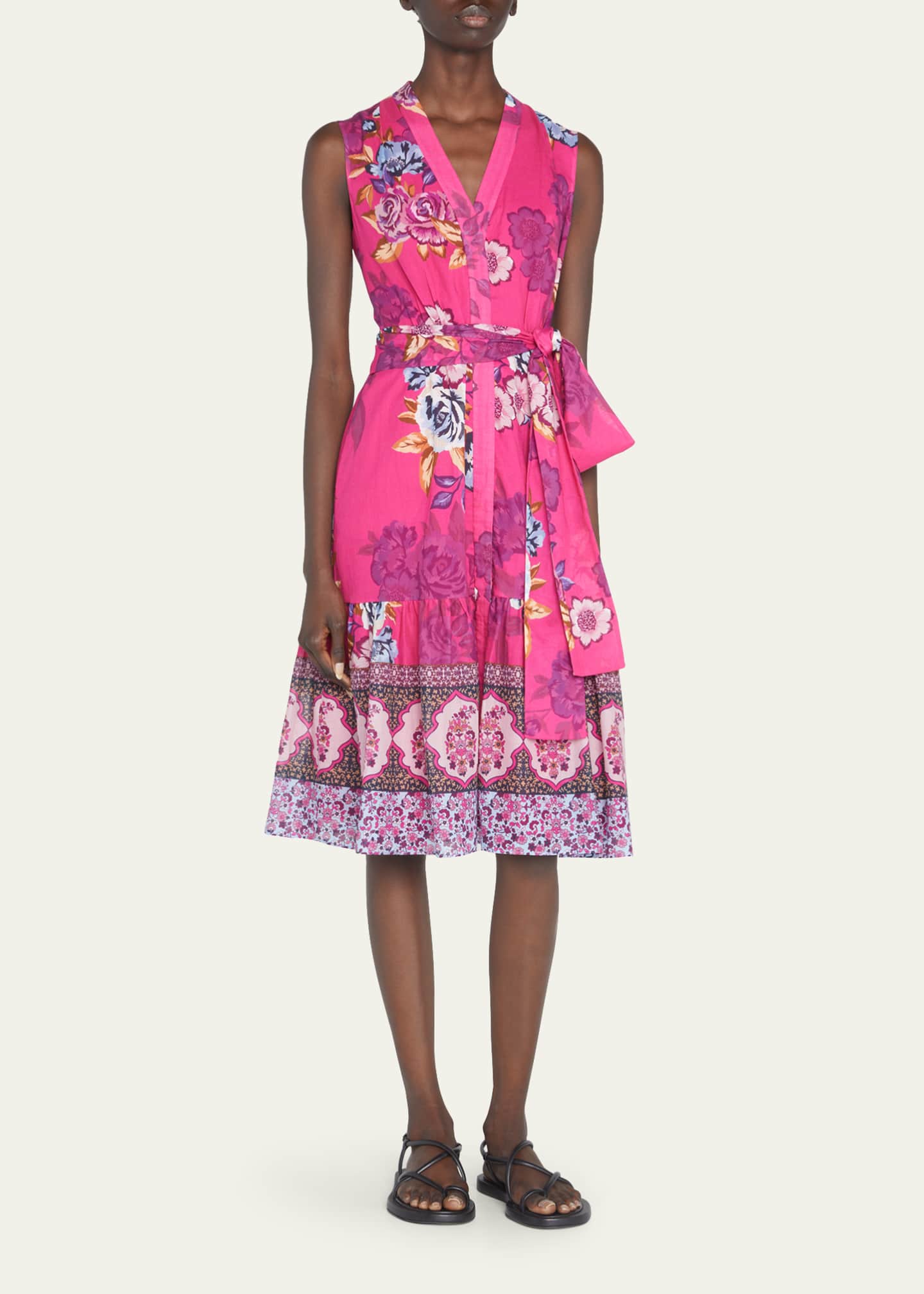 Kobi Halperin Hailey Floral-Print Flounce Ruffle Dress - Bergdorf Goodman