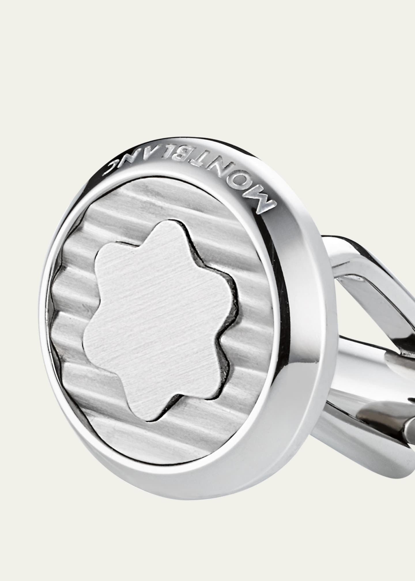 Montblanc Men's Stainless Steel Snowcap Emblem Cufflinks - Bergdorf Goodman