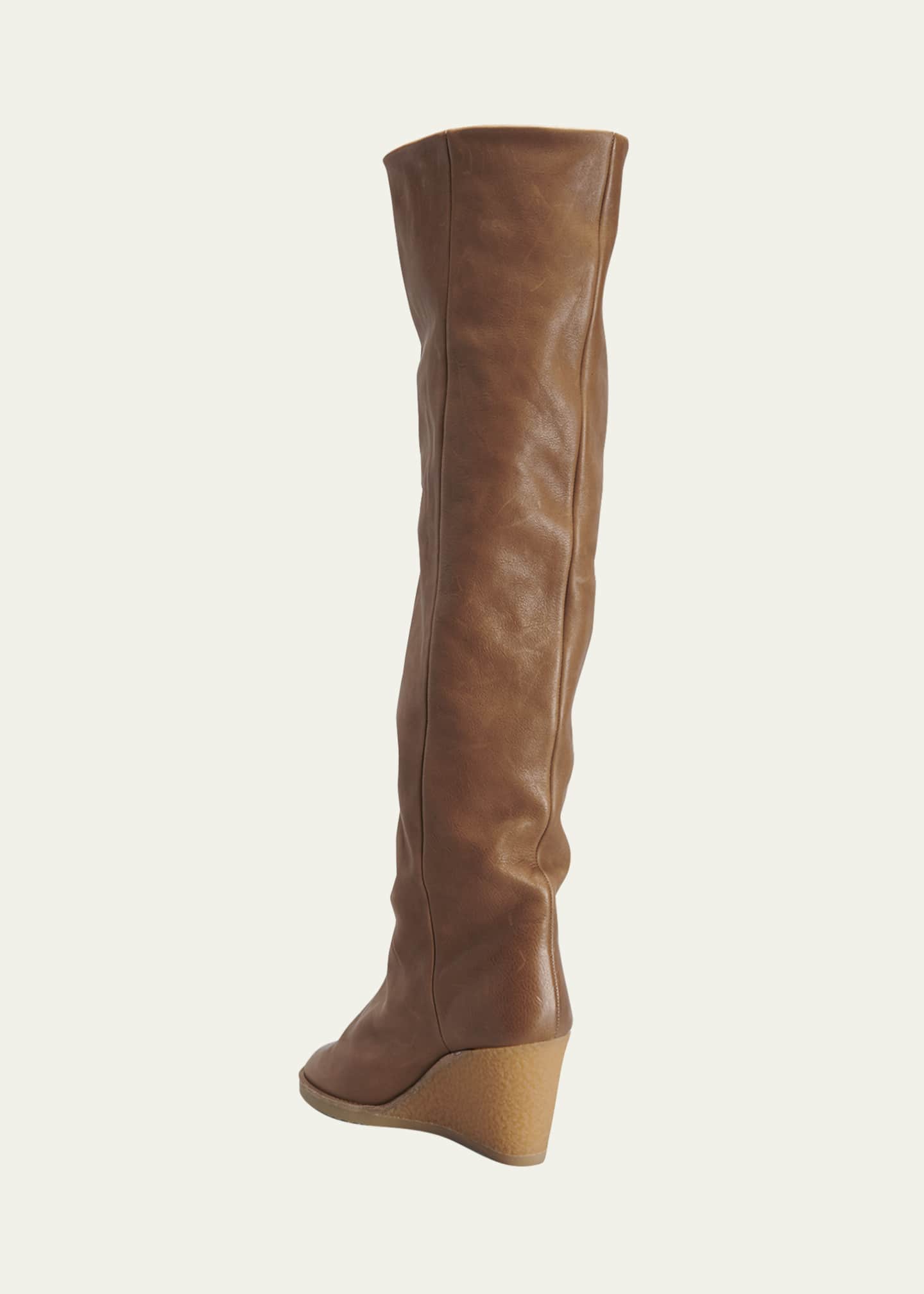Isabel Marant Tilin Leather Tall Wedge Boots - Bergdorf Goodman