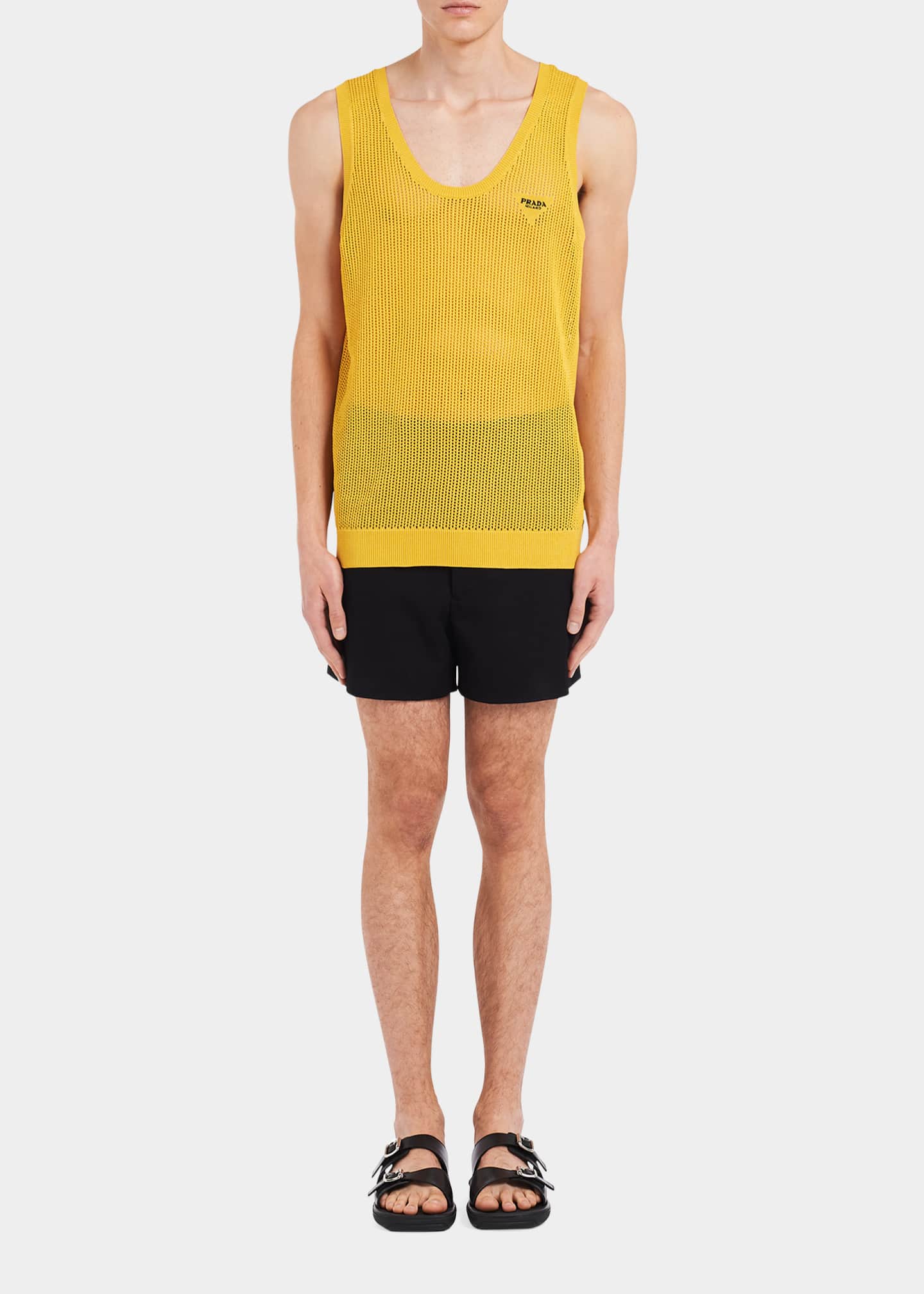 Prada Men's Mesh Knit Tank Top - Bergdorf Goodman