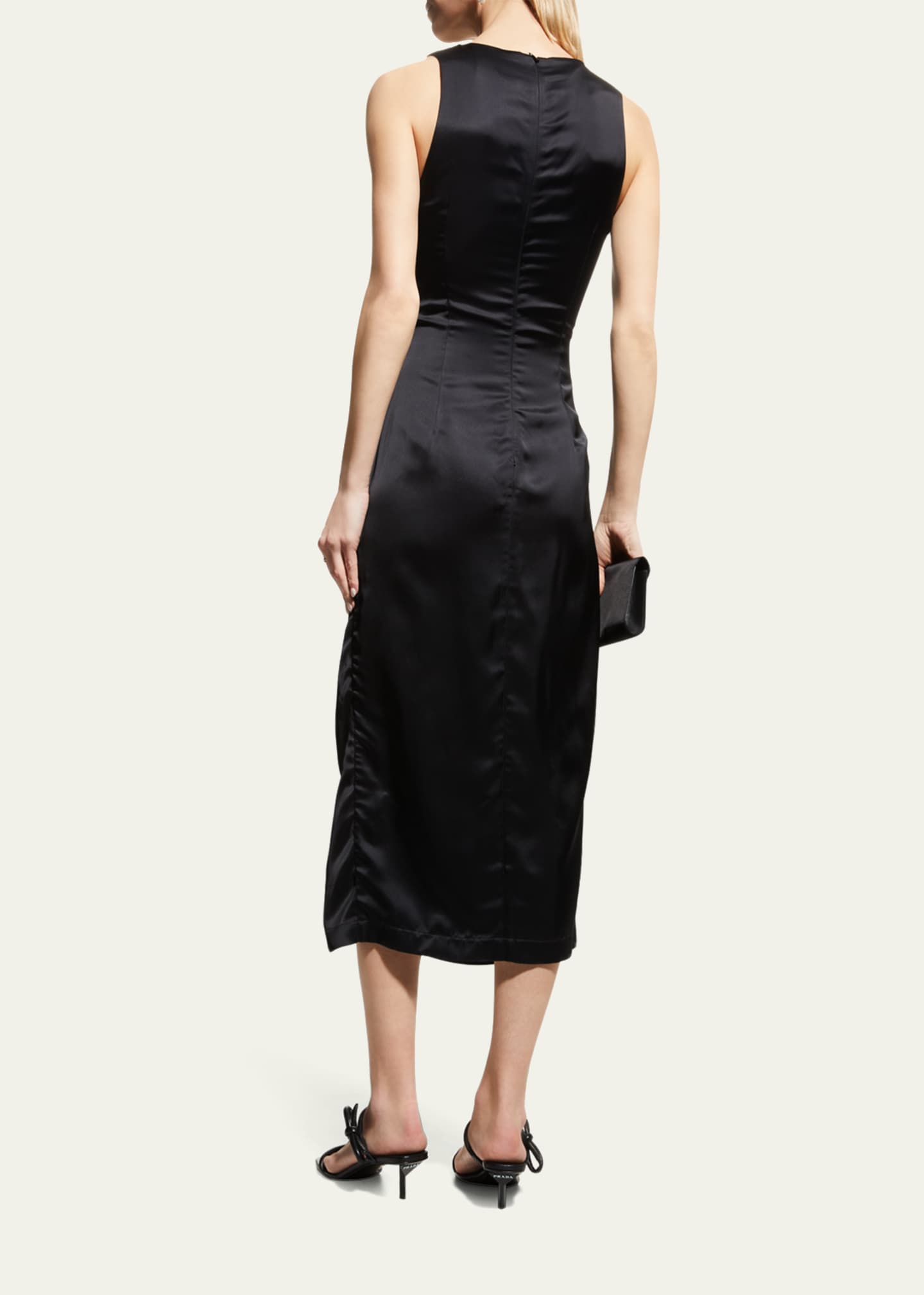 Rohe Kim Silk Ruched Midi Dress - Bergdorf Goodman