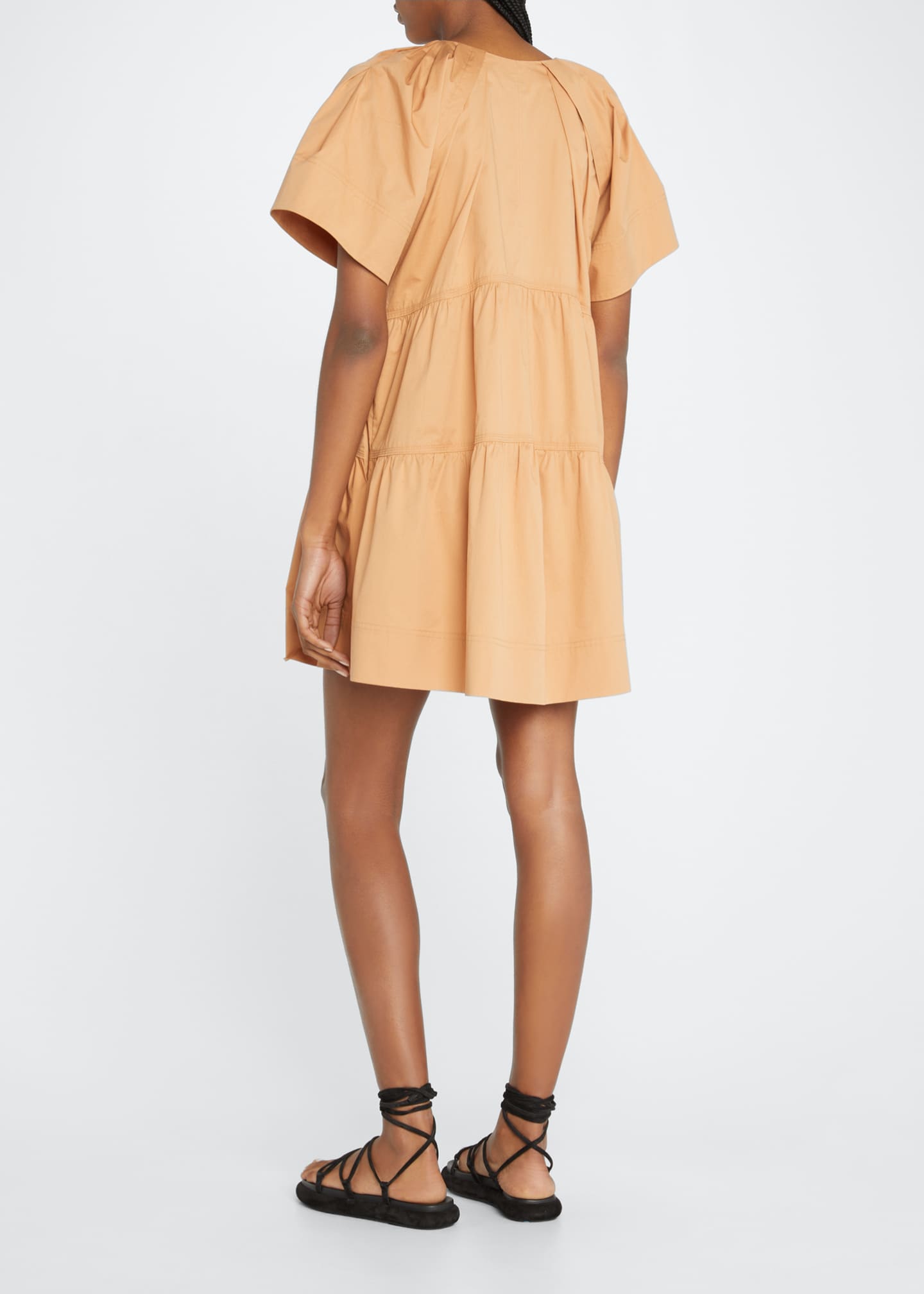 A.L.C. Camila Short-Oversized Sleeve Tiered Mini Dress - Bergdorf Goodman