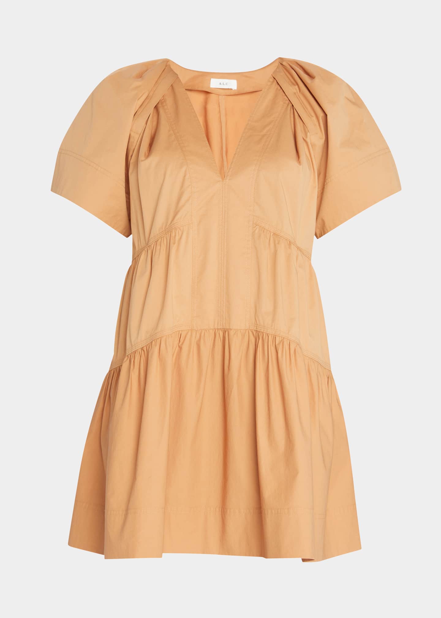 A.L.C. Camila Short-Oversized Sleeve Tiered Mini Dress - Bergdorf Goodman