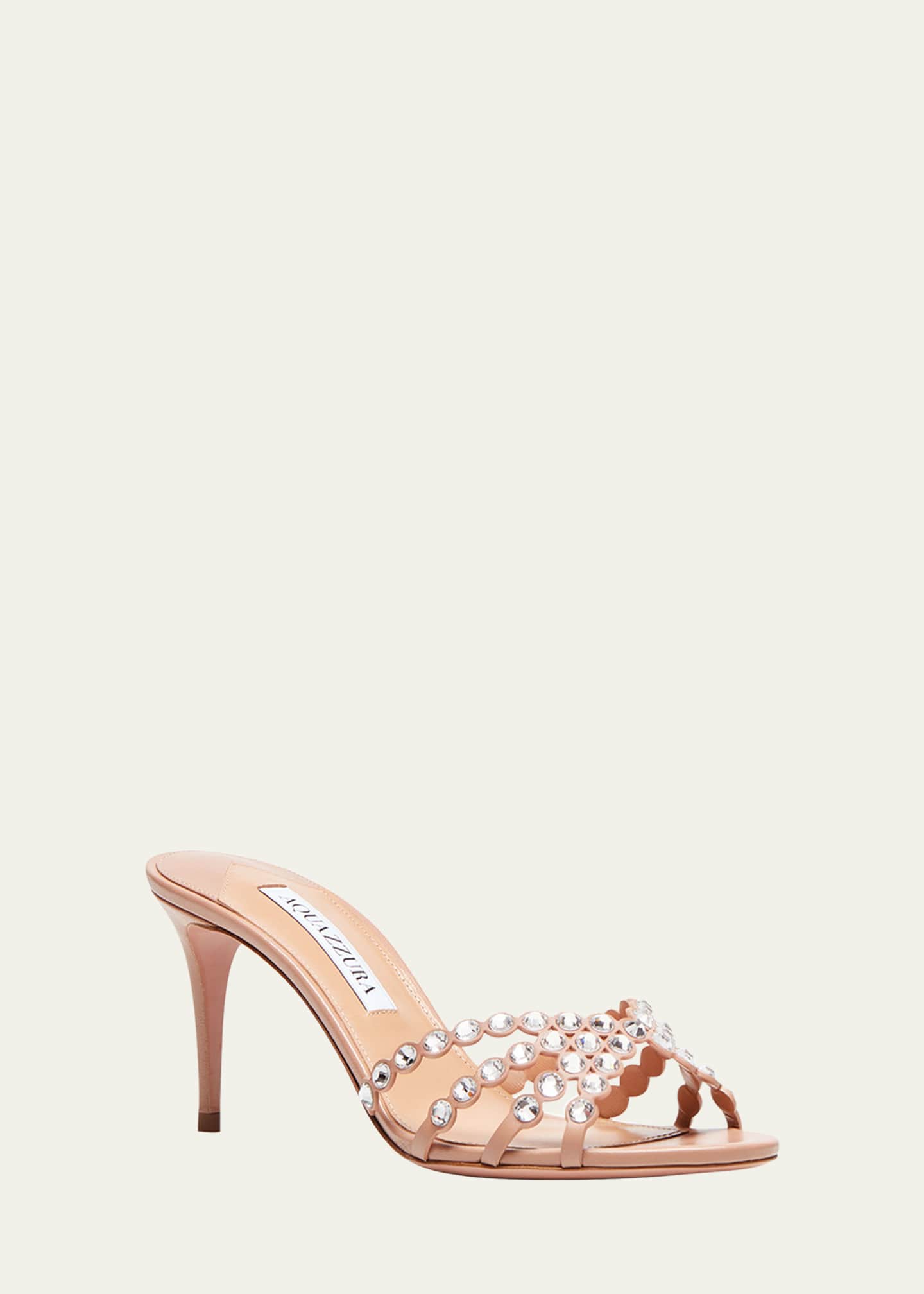 Aquazzura Tequila Crystal Cocktail Mule Sandals - Bergdorf Goodman