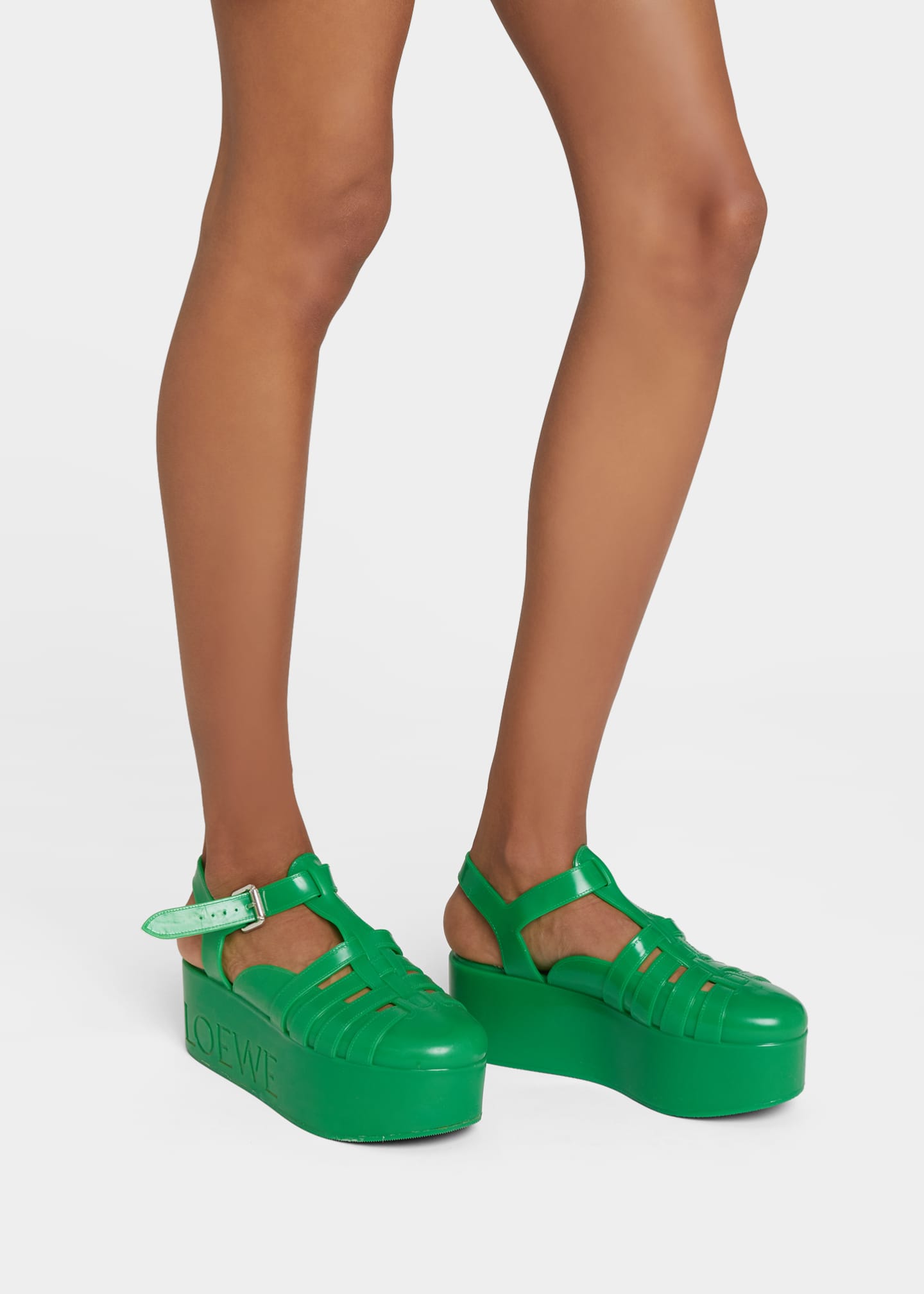 Loewe Rubber Wedge Platform Fisherman Sandals - Bergdorf Goodman