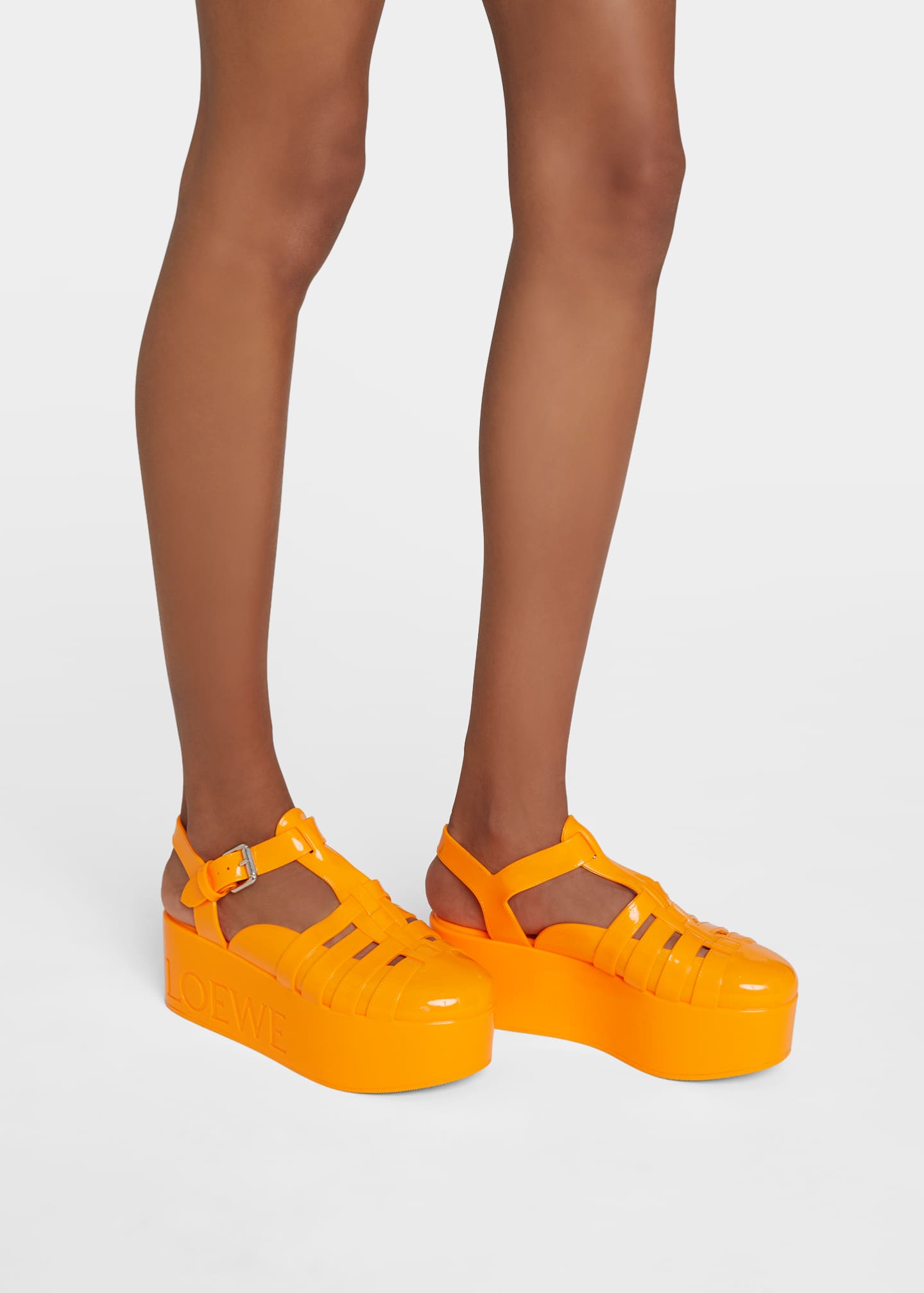 Loewe Rubber Wedge Platform Fisherman Sandals - Bergdorf Goodman