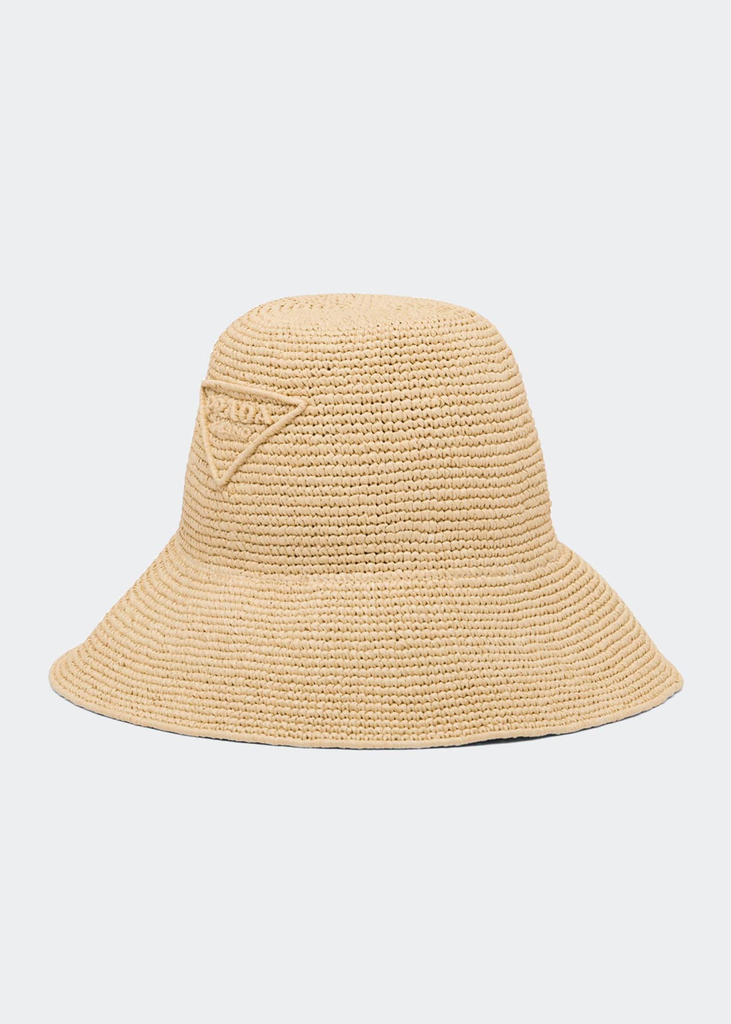 Prada Triangle Logo Wide-Brim Sun Hat - Bergdorf Goodman