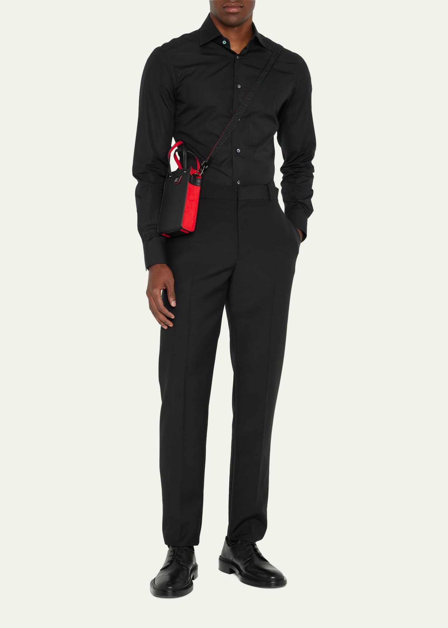 Christian Louboutin Men's Ruistote Nano Faux Leather Tote Bag ...