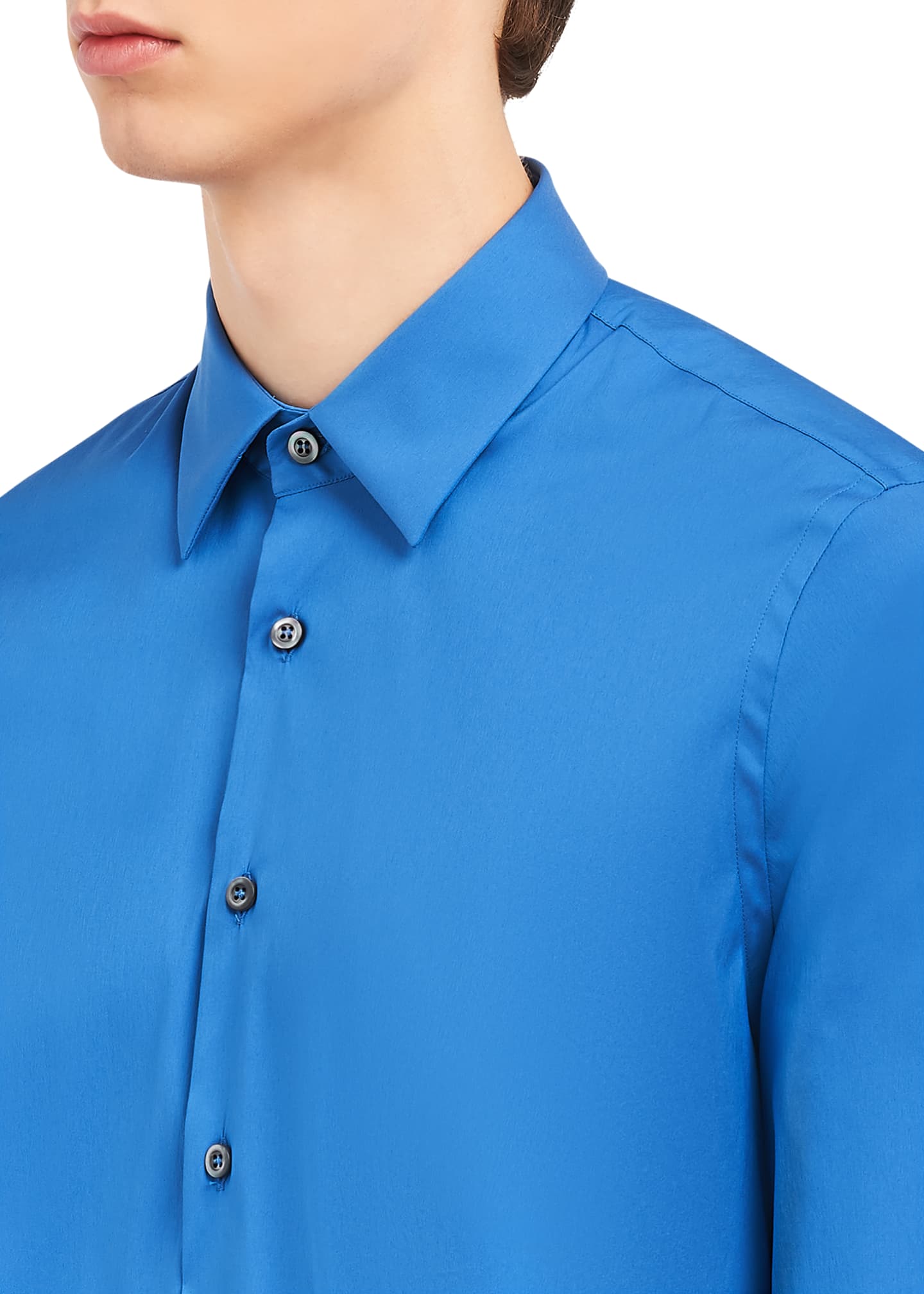 Prada Men's Stretch Poplin Dress Shirt - Bergdorf Goodman