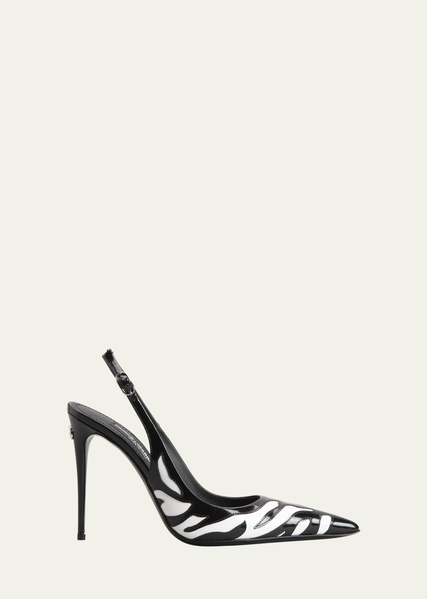 Dolce&Gabbana Zebra Patent Slingback Pumps - Bergdorf Goodman