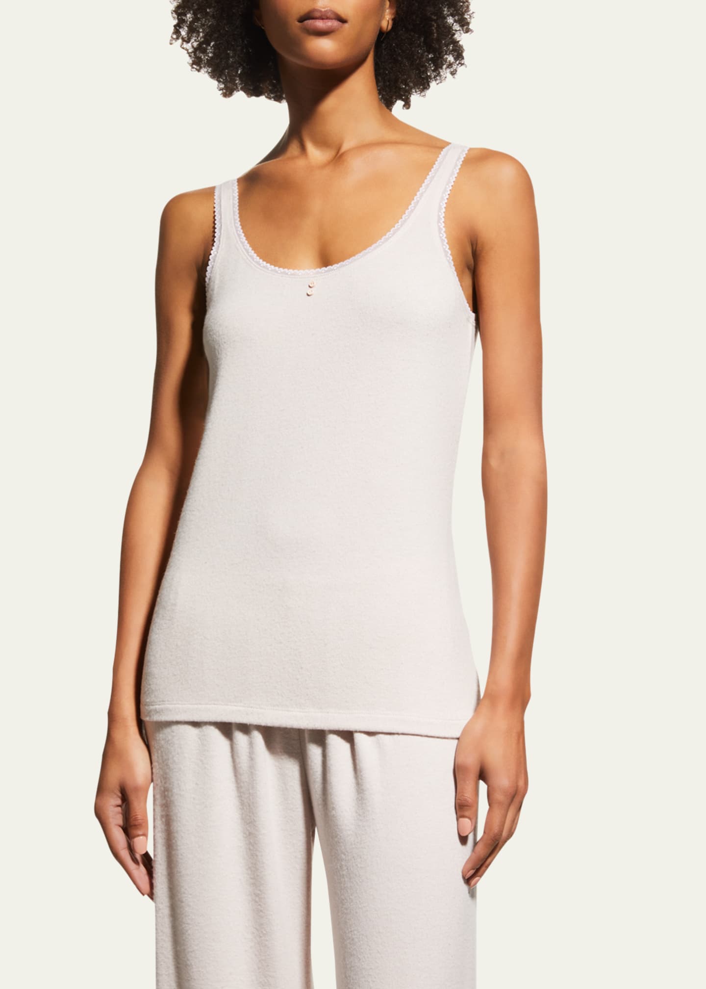 Andine Amelie Scoop-Neck Lace-Trim Tank - Bergdorf Goodman