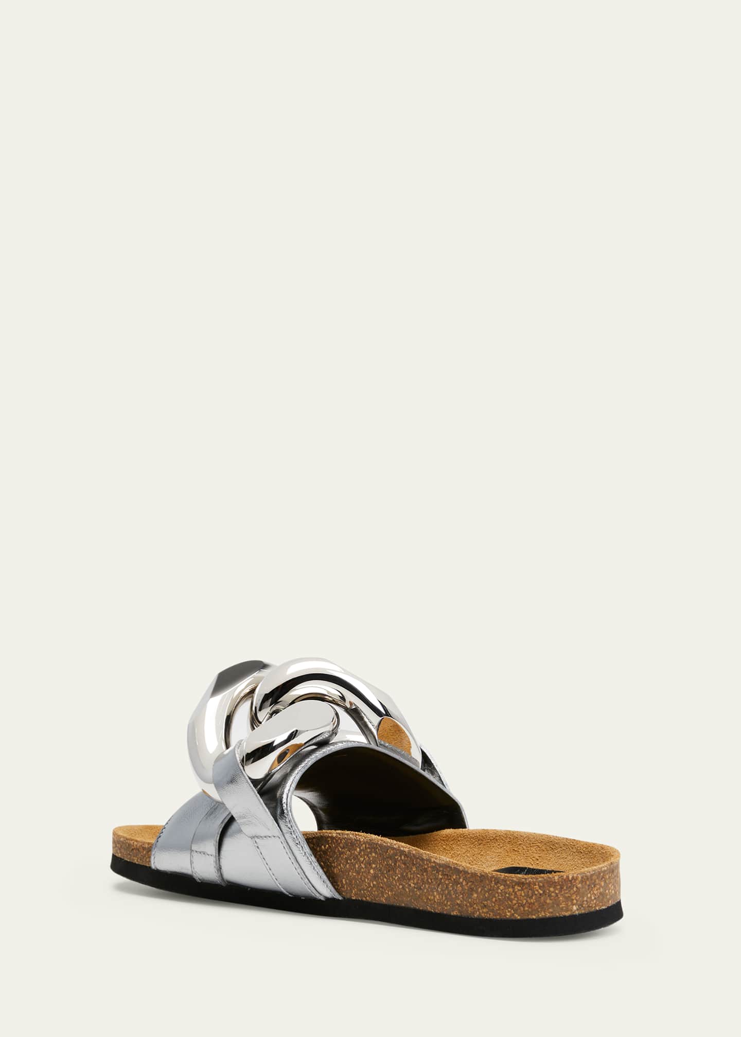 JW Anderson Chunky Leather Chain Slide Sandals - Bergdorf Goodman