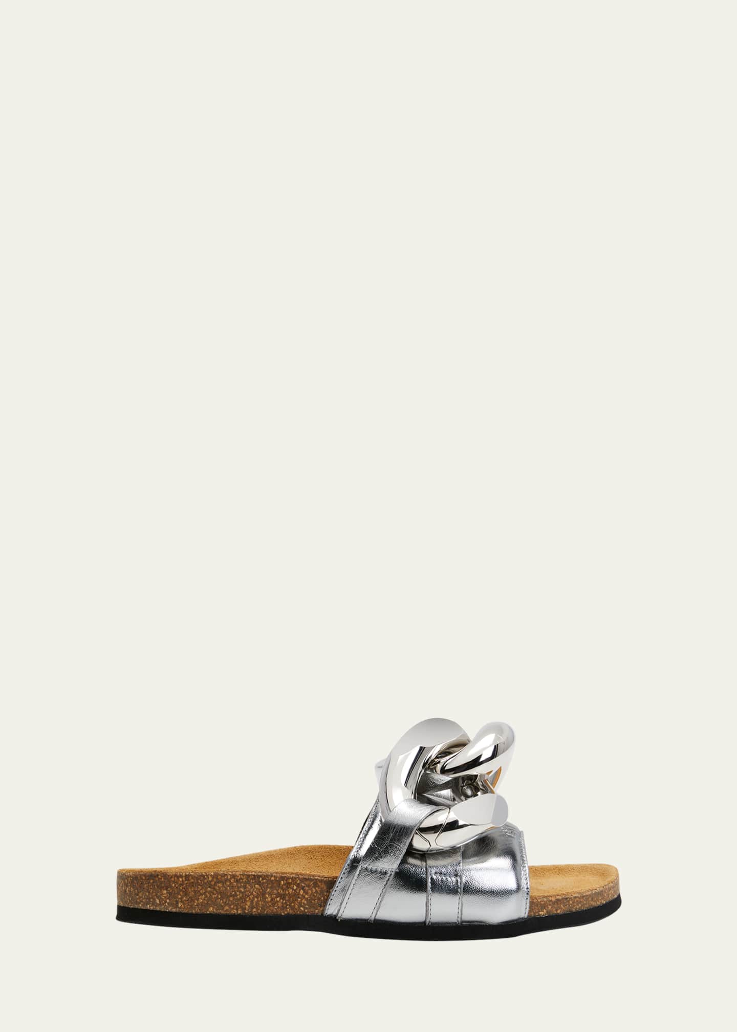 JW Anderson Chunky Leather Chain Slide Sandals - Bergdorf Goodman