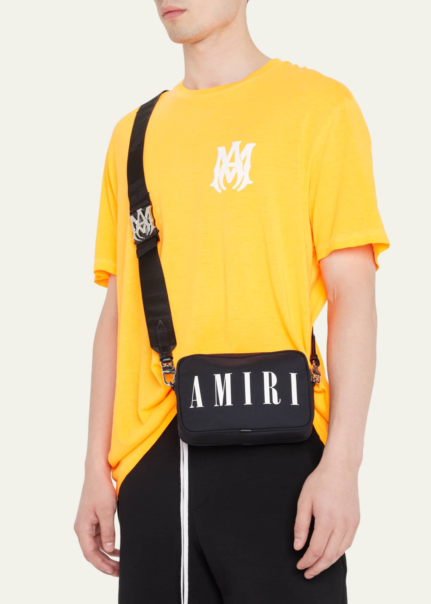 Amiri Men's Core Logo Leather Belt - Bergdorf Goodman