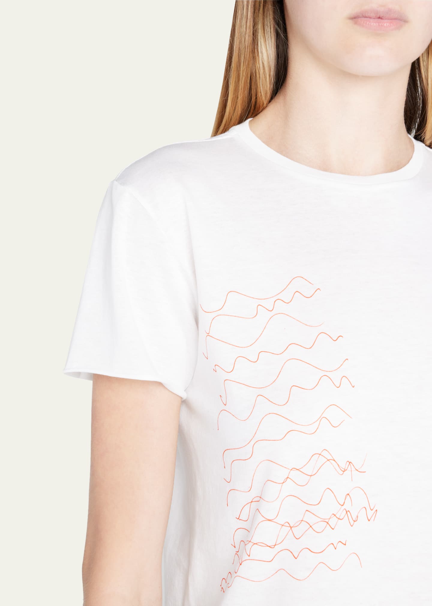 THE ROW The Ocean Squiggle-Print Jersey T-Shirt - Bergdorf Goodman