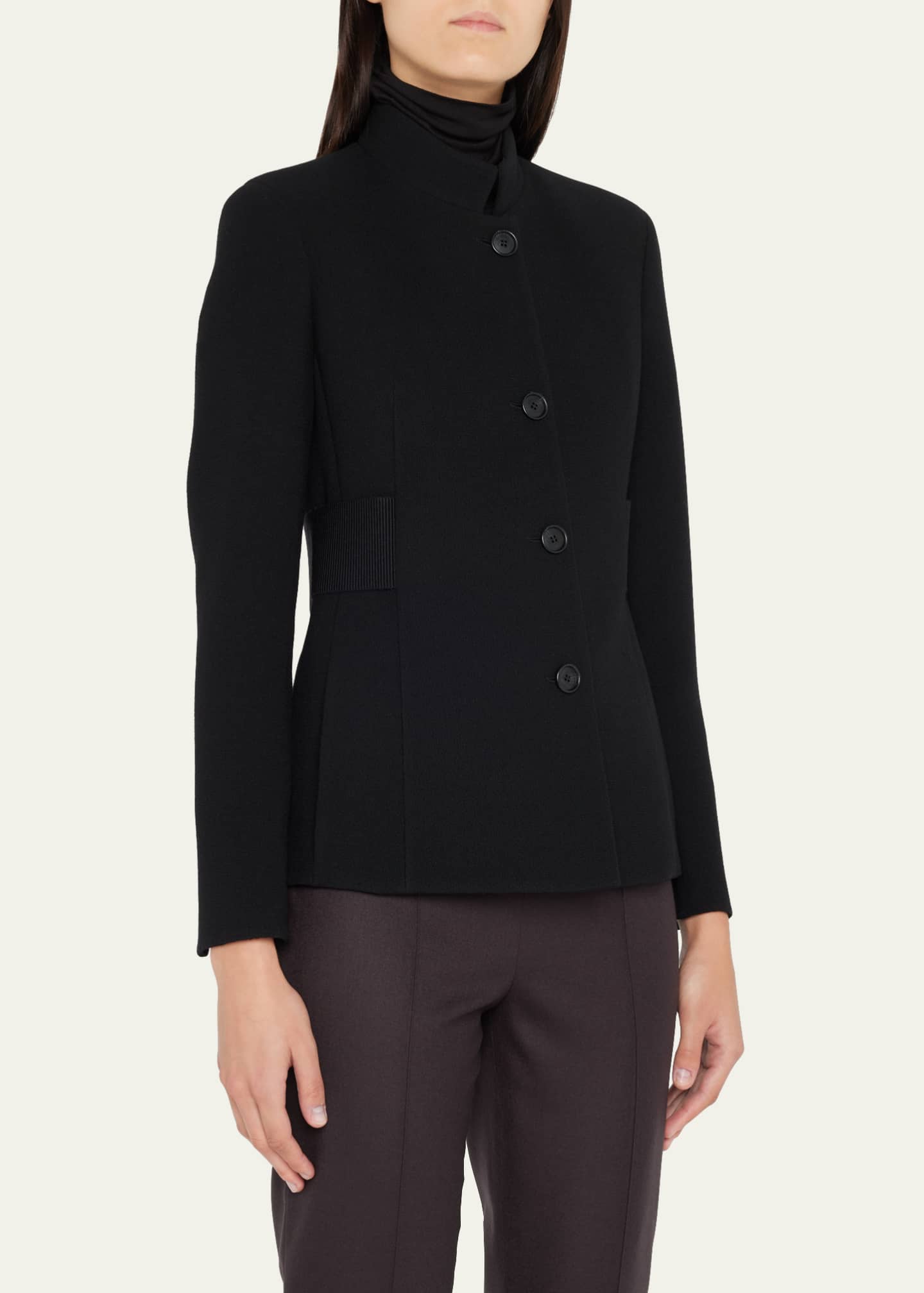 Akris Belted-Back Virgin Wool Jacket - Bergdorf Goodman