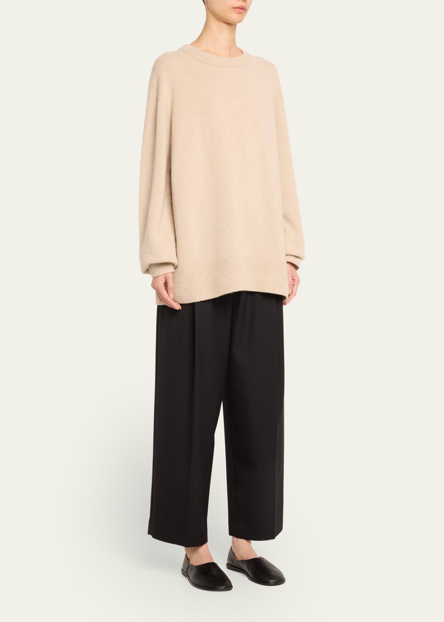 THE ROW Canal Leather Ballerina Flats - Bergdorf Goodman