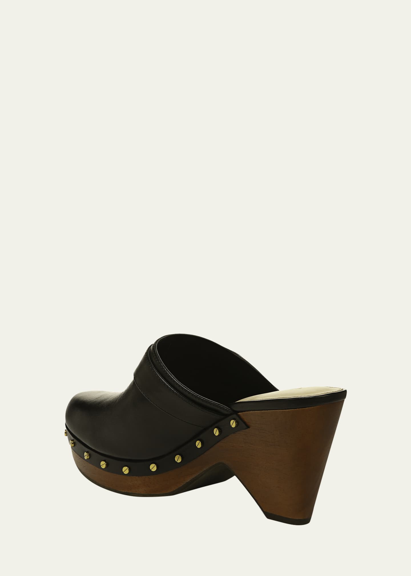 Veronica Beard Hendrix Leather Buckle Clogs - Bergdorf Goodman