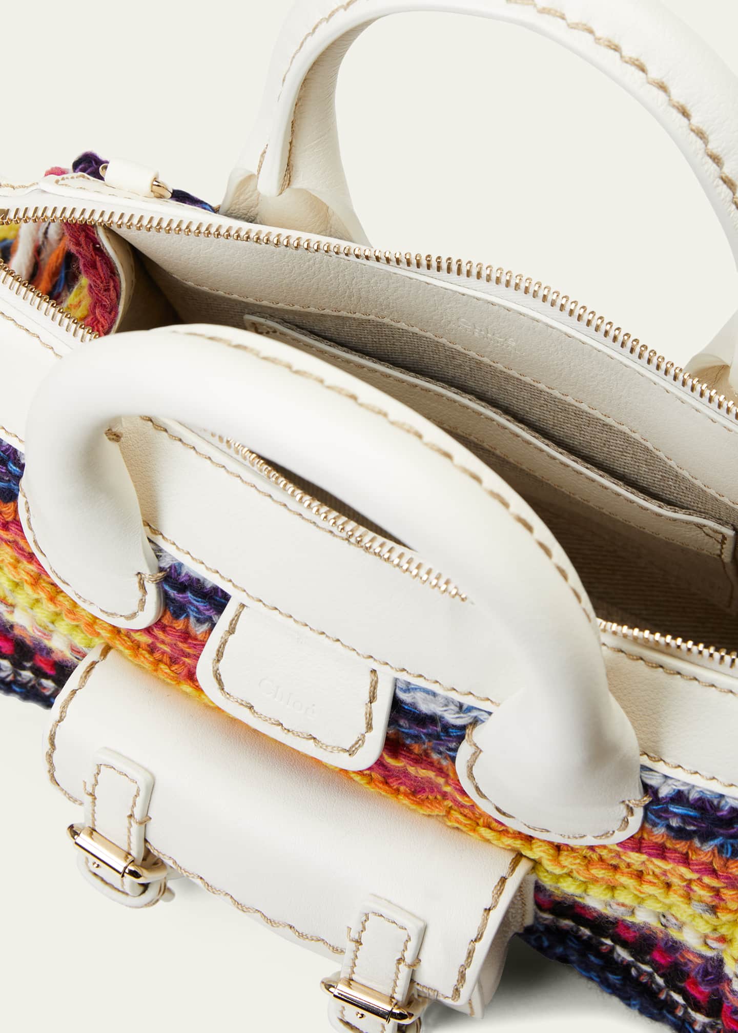 Chloe Edith Mini Fringe Knit Cashmere Satchel Bag - Bergdorf Goodman